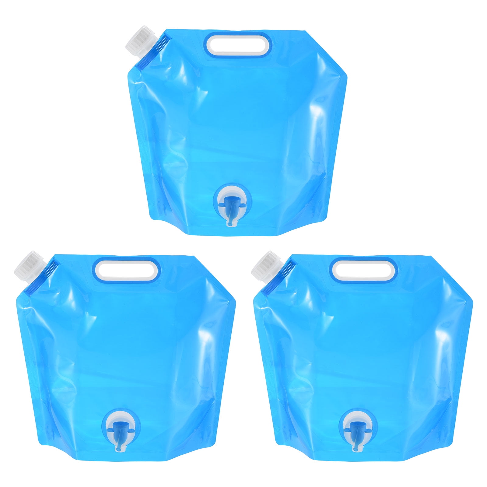Uxcell 5L Collapsible Water Container Bag with Spigot PE Water Jug 3 ...