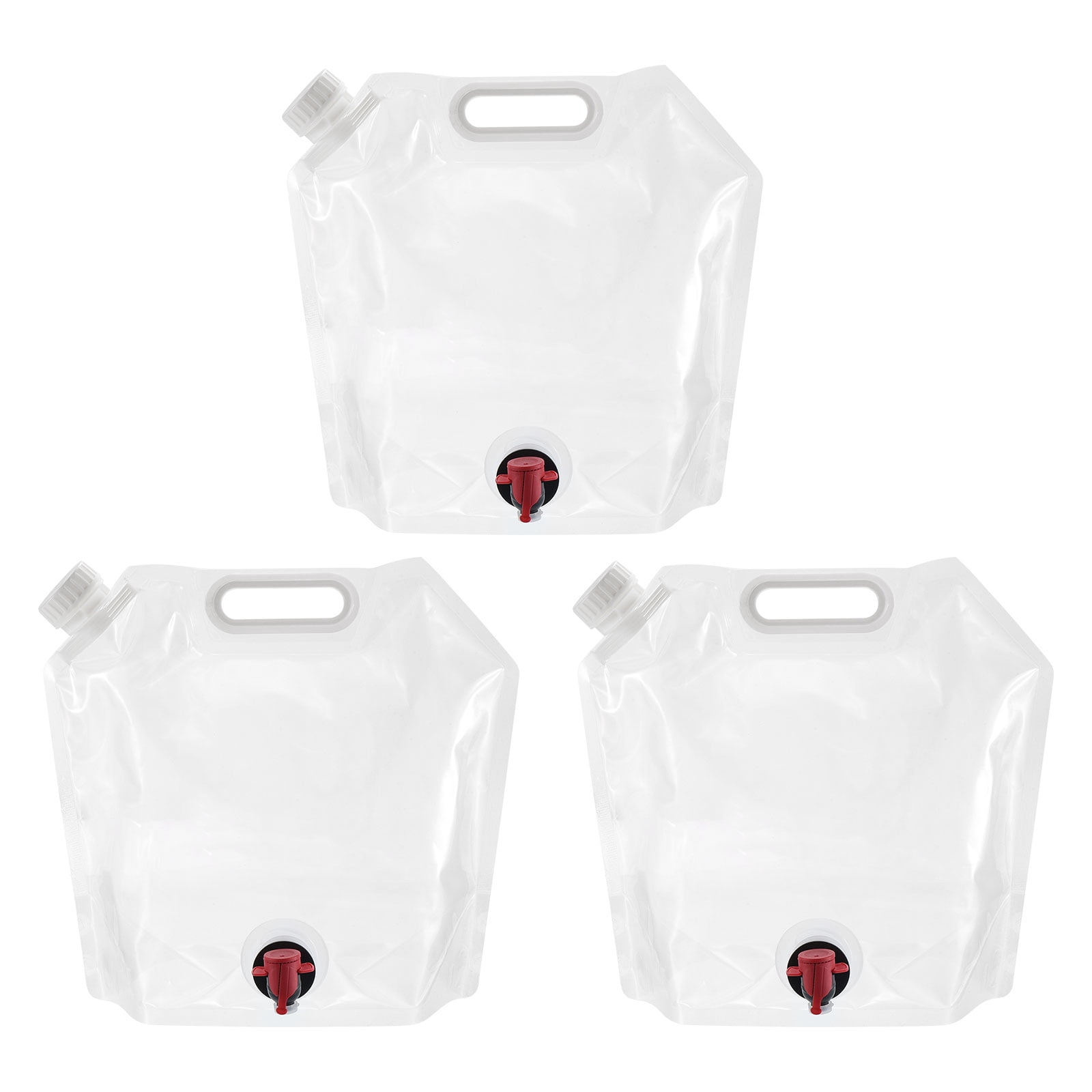 Uxcell 5L Collapsible Water Container Bag with Spigot PE Water Jug ...