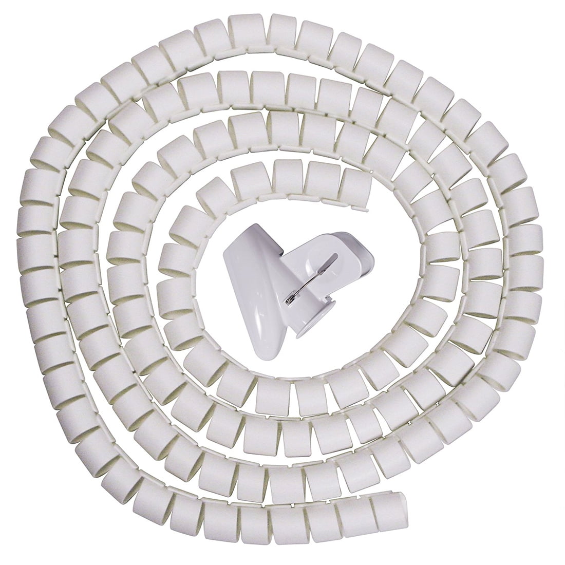 Uxcell 5M 25mm Flexible Cable Organizer Spiral Tube Wire Wrap Manage ...