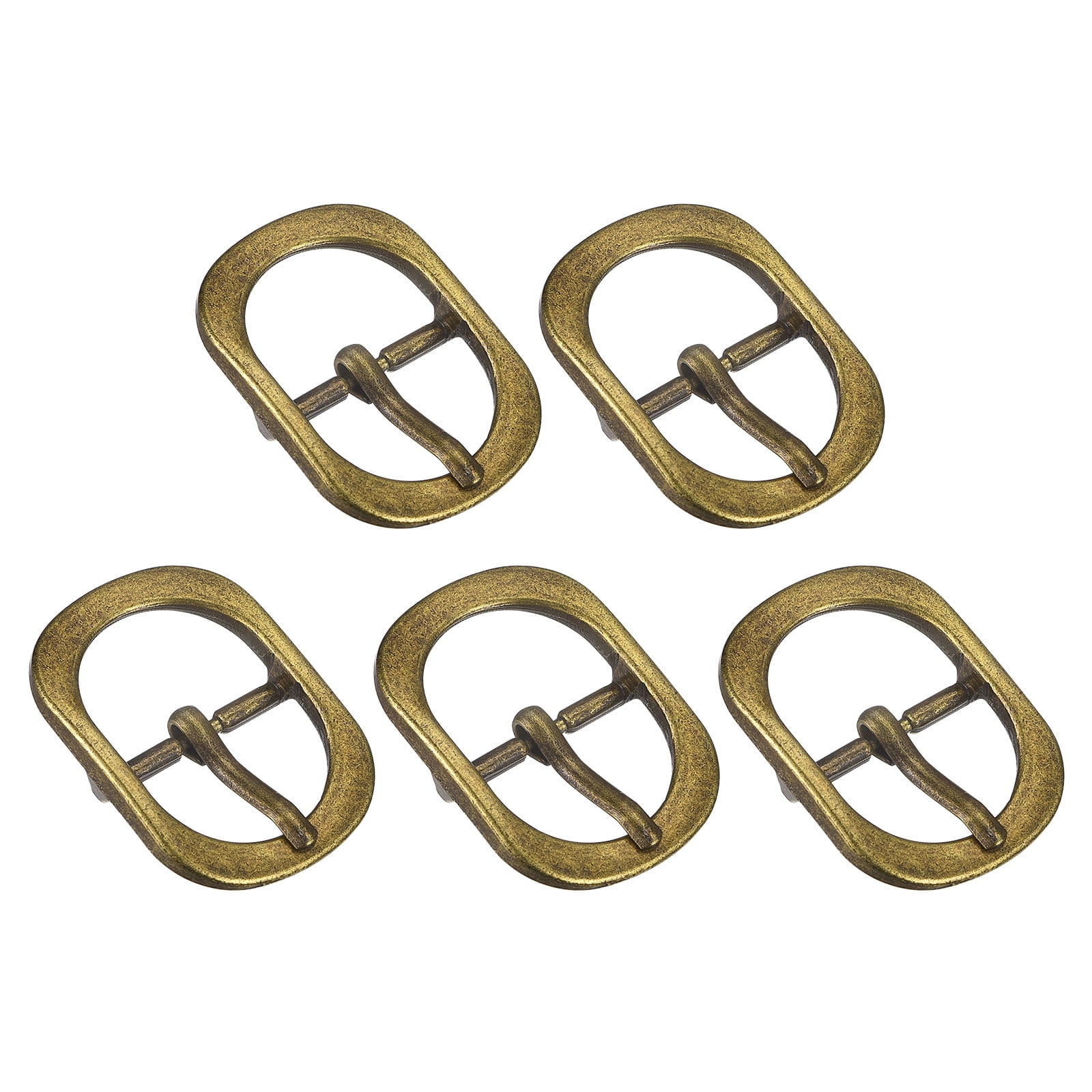 Uxcell 5Pack 0.75" Single Prong Belt Buckle Oval Center Bar Buckles for ...