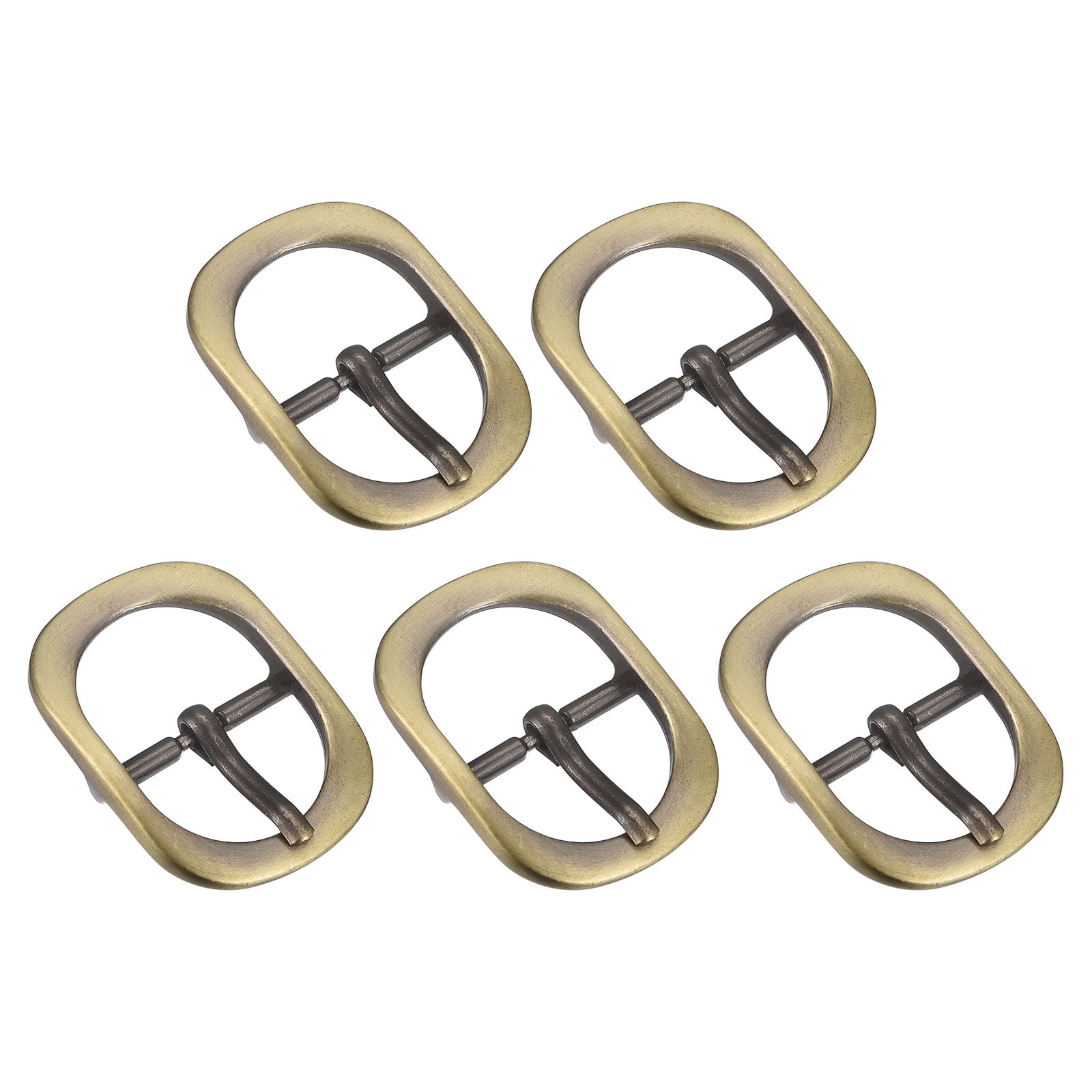 Uxcell 5Pack 0.75" Single Prong Belt Buckle Oval Center Bar Buckles for ...