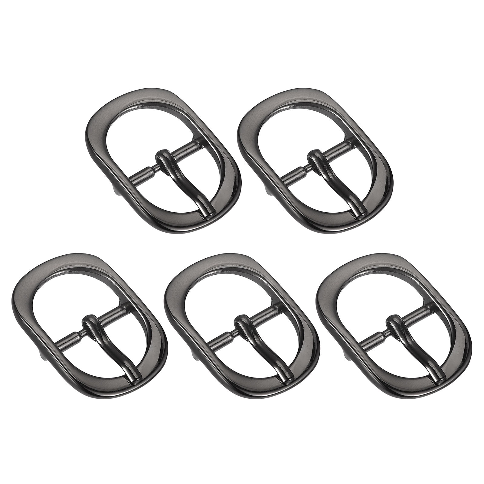Uxcell 5Pack 0.75" Single Prong Belt Buckle Oval Center Bar Buckles for ...