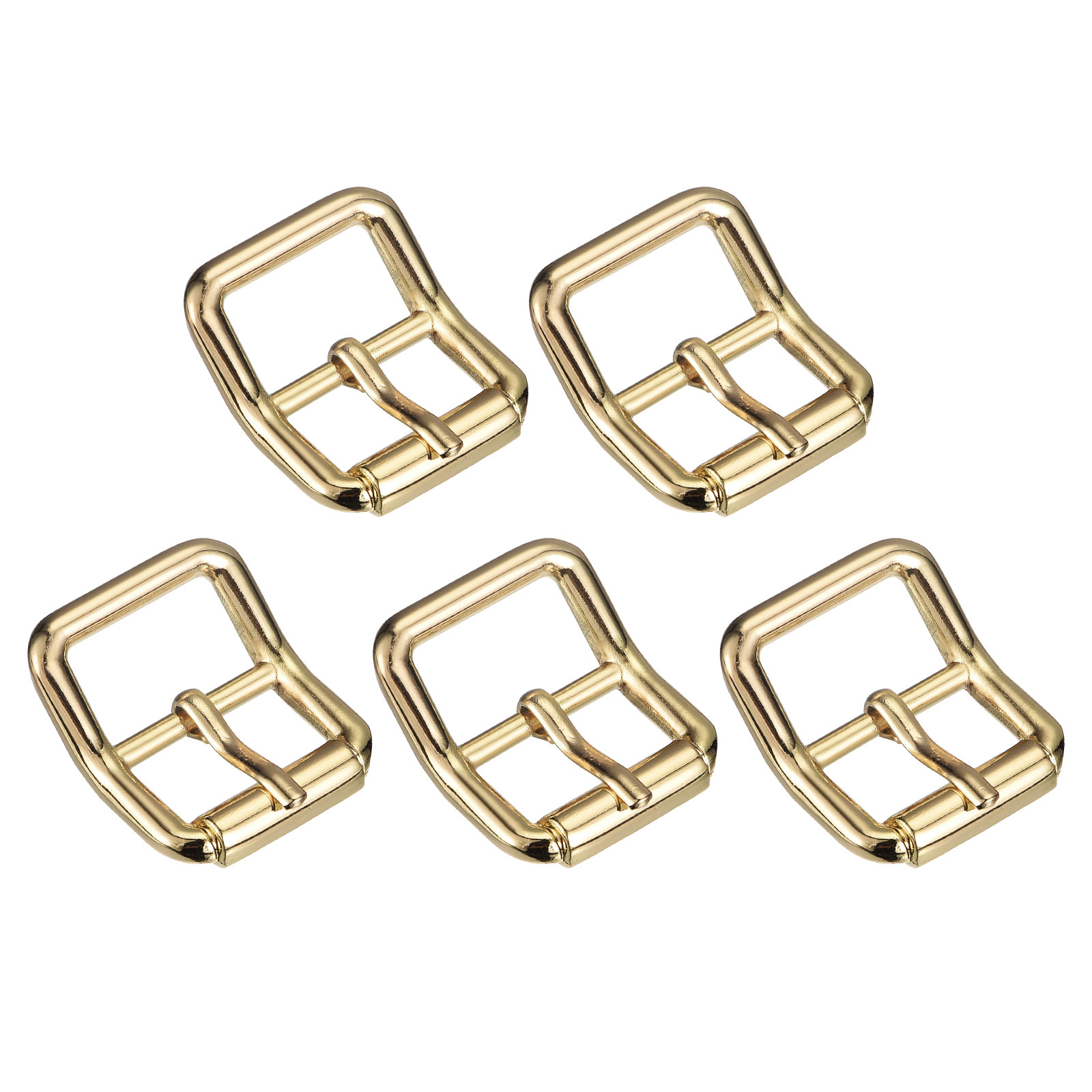Uxcell 5Pack 0.79" Single Prong Belt Buckle Square Center Bar Buckles ...