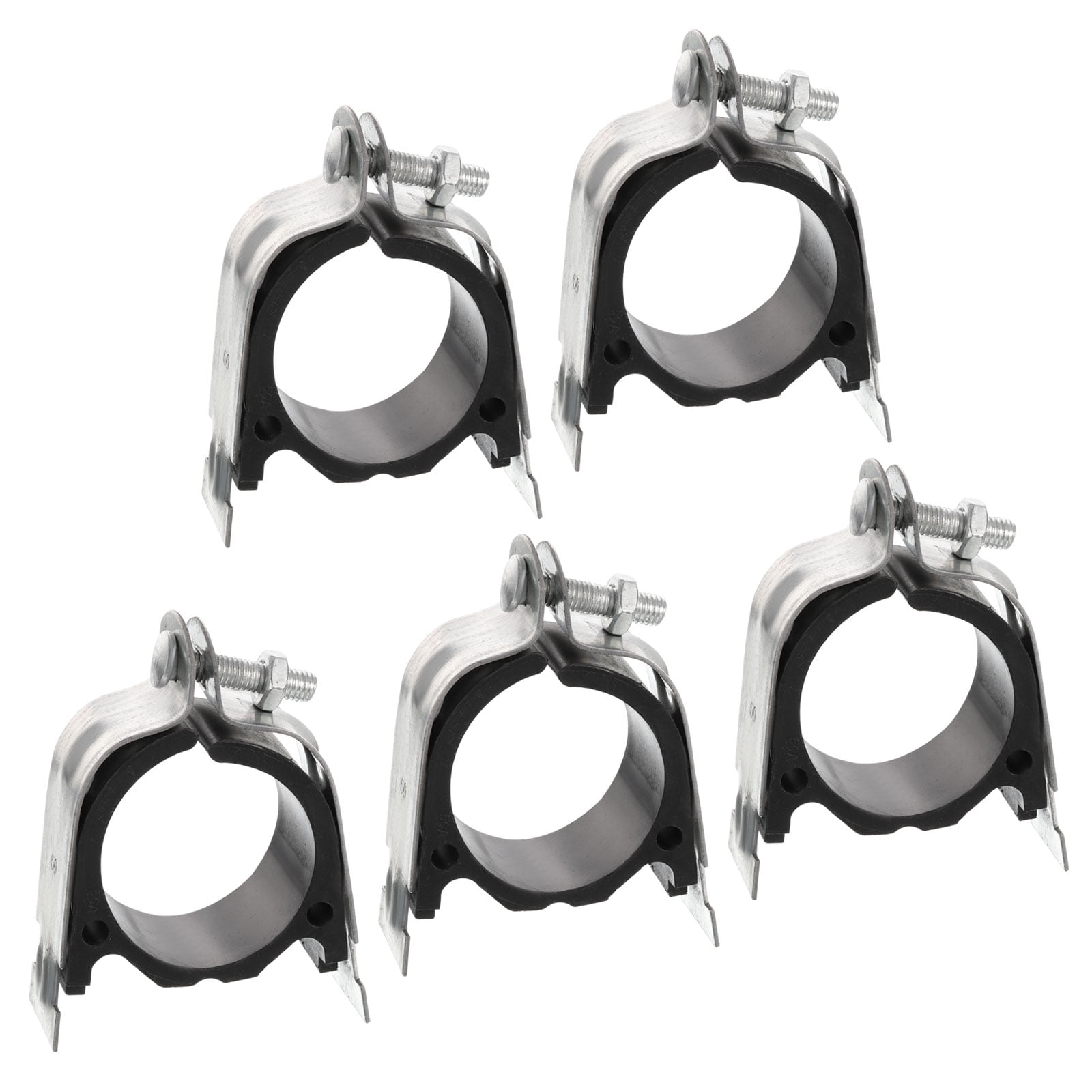 Uxcell 5Pack 2-1/2" Rubber Cushion Strut Clamp Rigid Steel Pipe Clamp ...