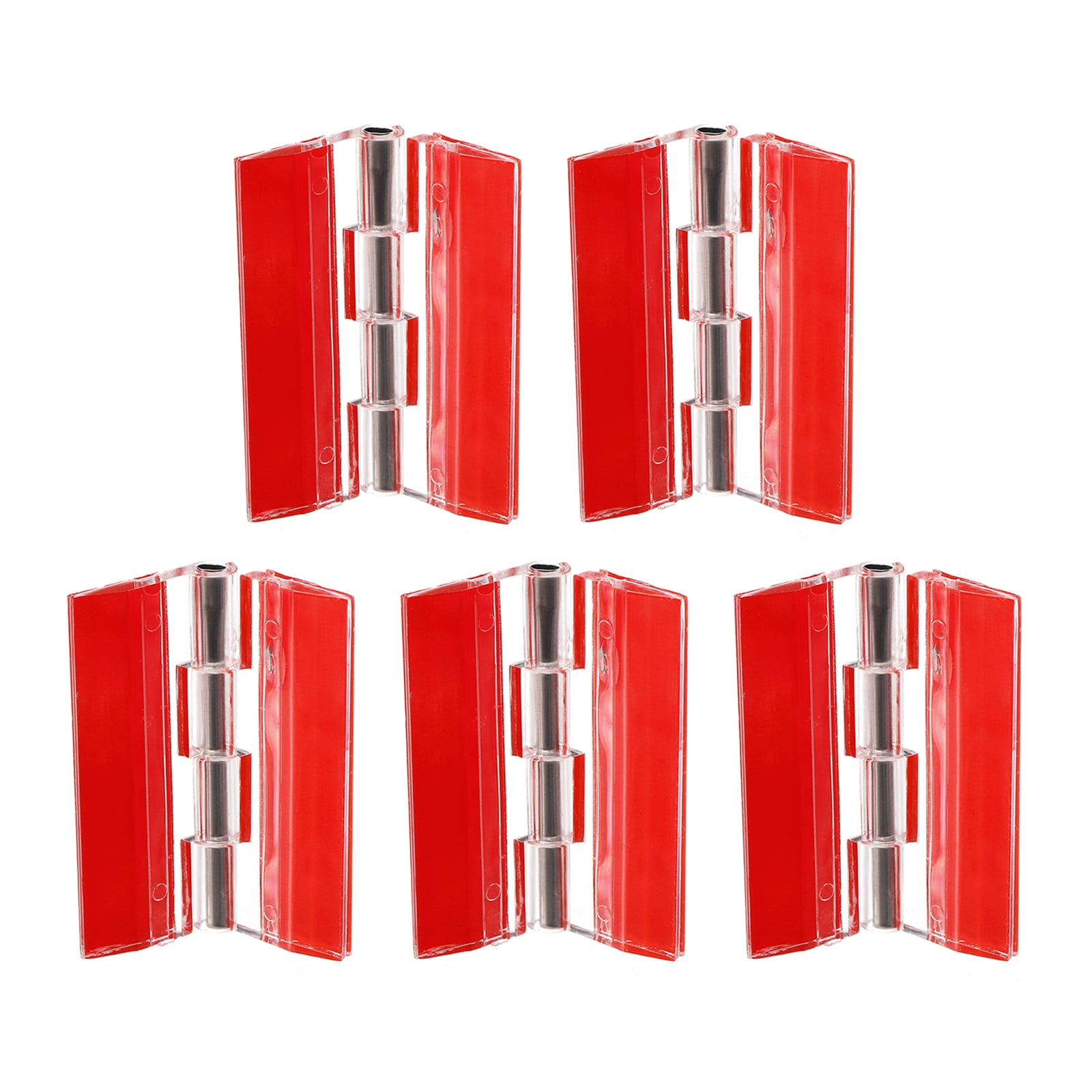 Uxcell 5Pack 45x34mm Acrylic Hinges Self Adhesive Clear Folding Hinge ...