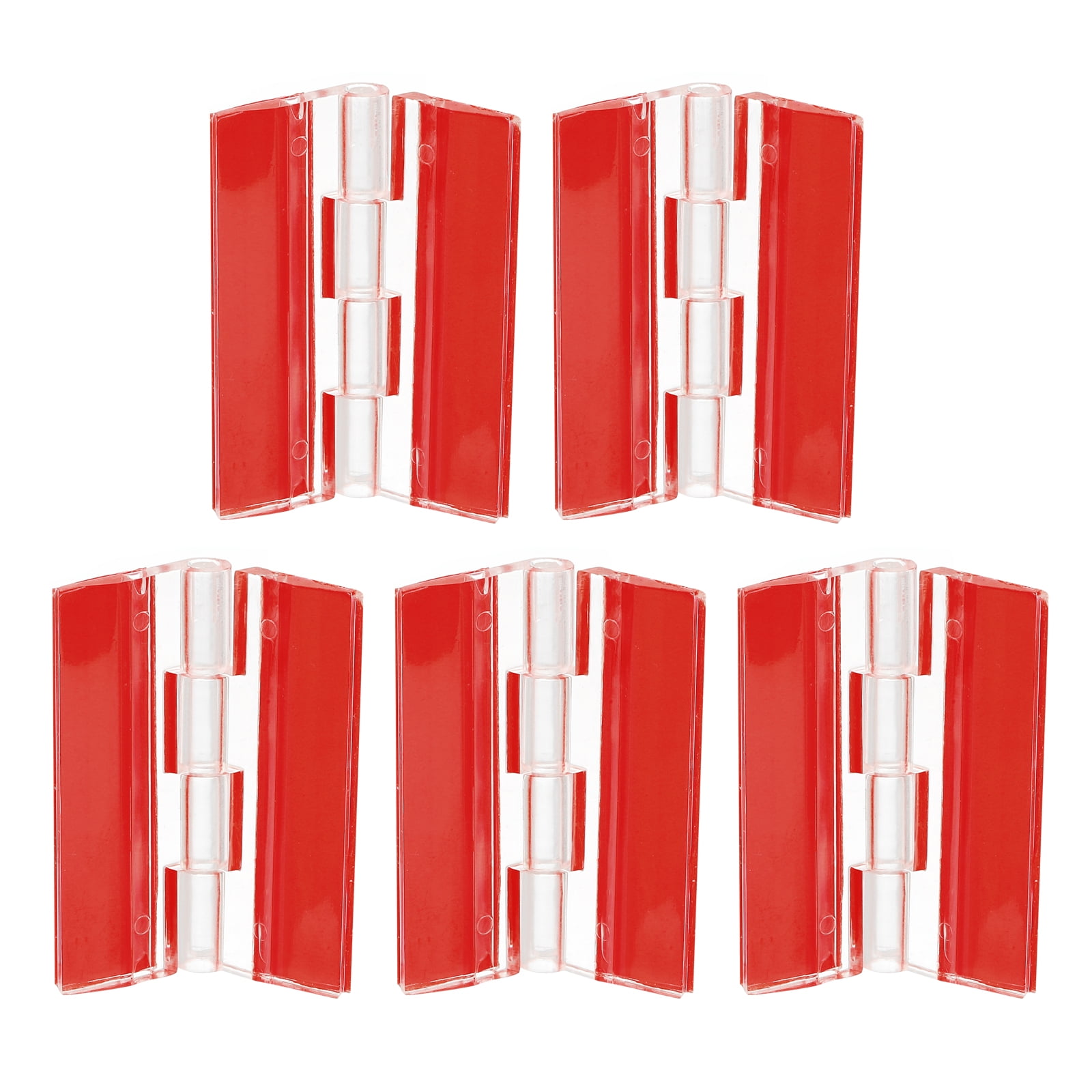 Uxcell 5Pack 45x35mm Acrylic Hinges Self-Adhesive Clear Continuous ...