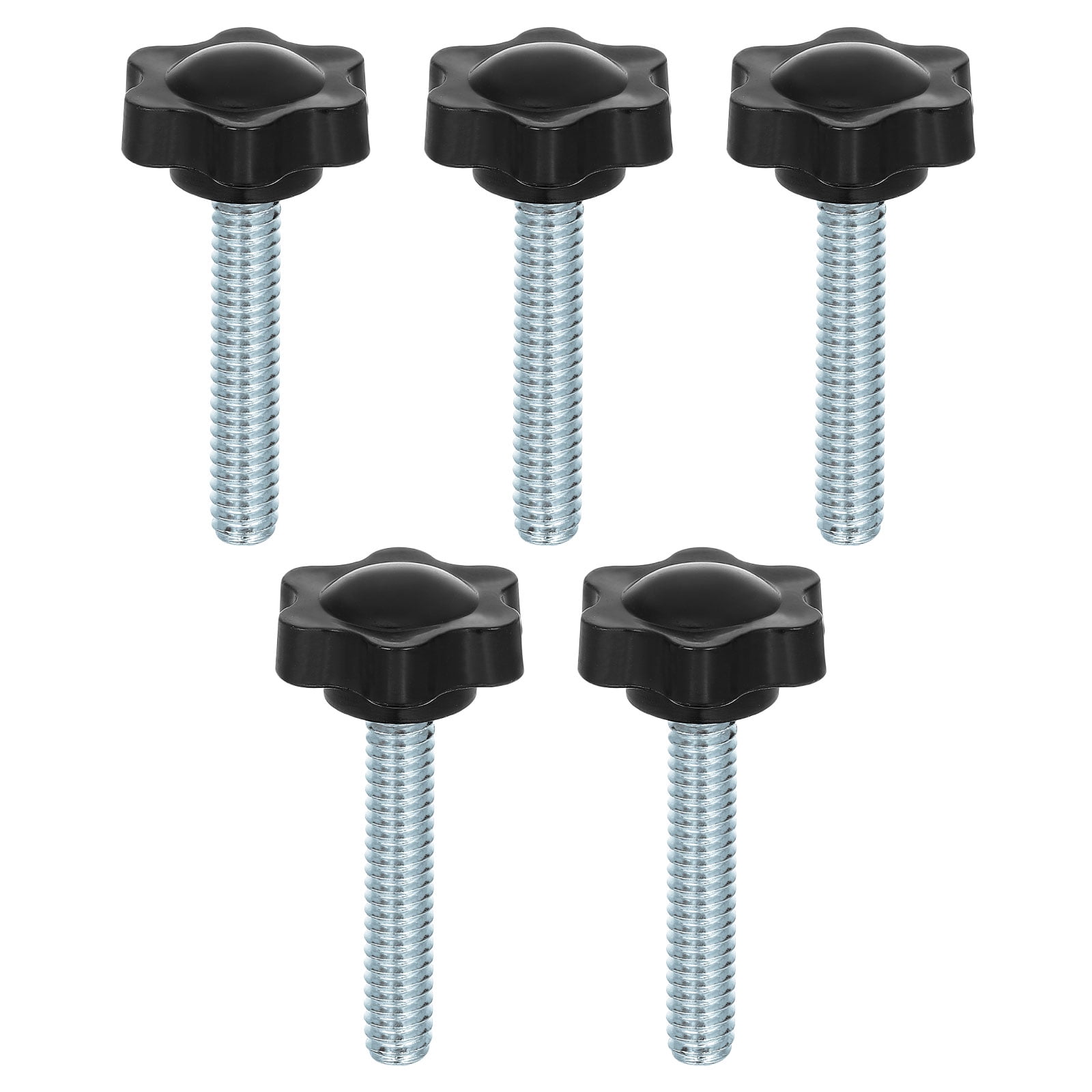 Uxcell 5Pack Clamping Screw Knob, Plum Hex Shaped Screws Handle 1/4"-40 ...