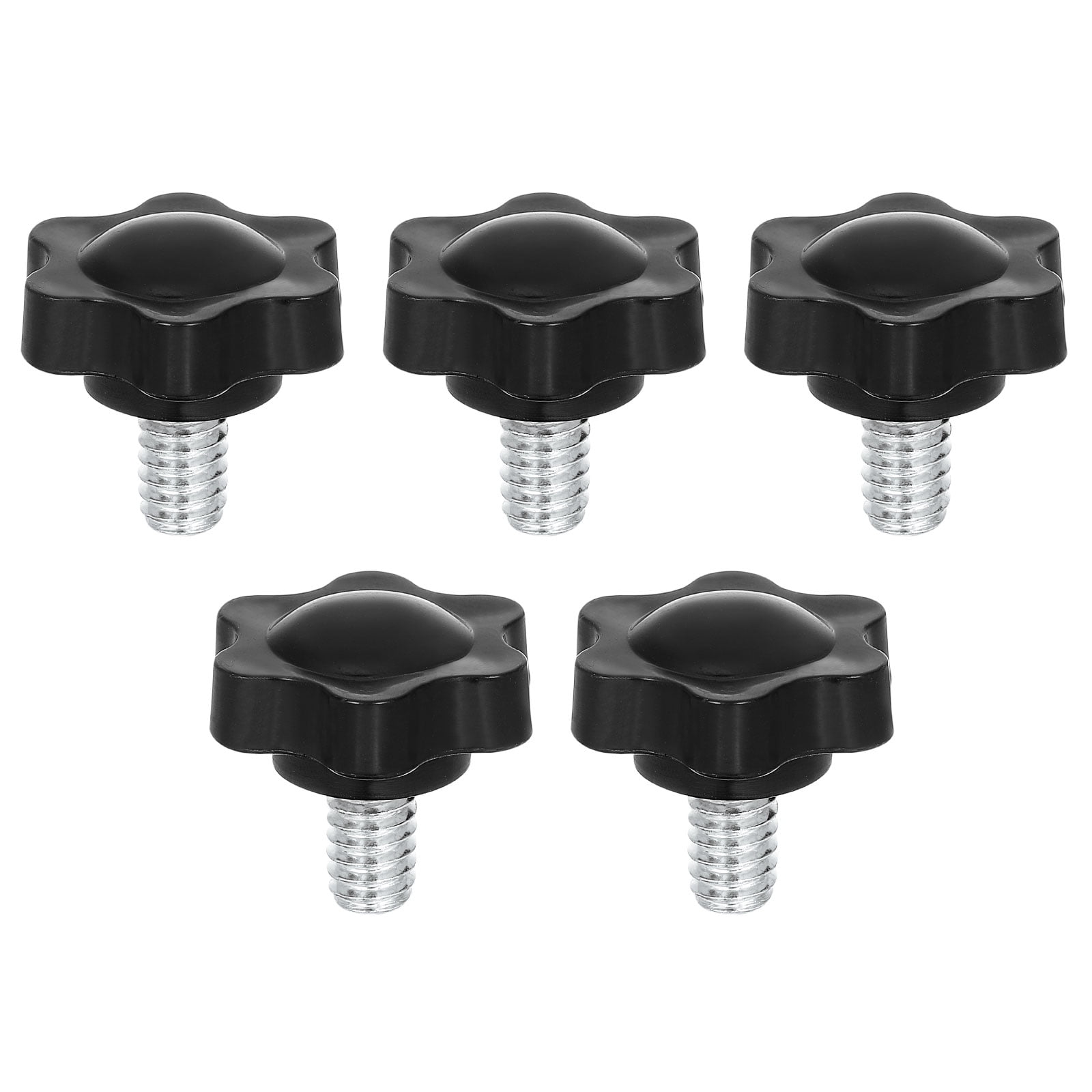 Uxcell 5Pack Clamping Screw Knob, Plum Hex Shaped Screws Handle 1/4"-8 ...