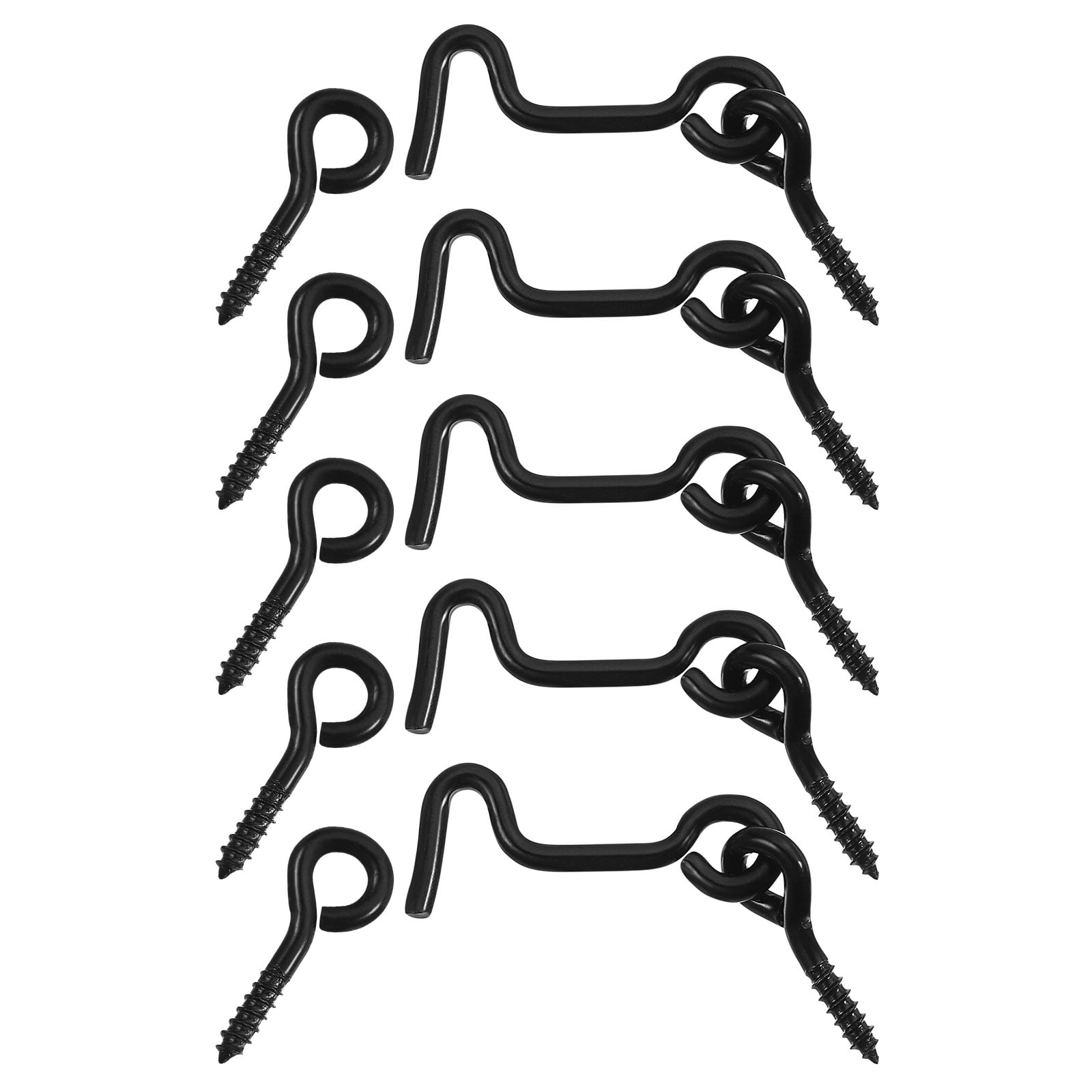 Uxcell 5Pack Eye Latch Gate Door Swivel Hook,1.7" Cabin Hook and Eye ...