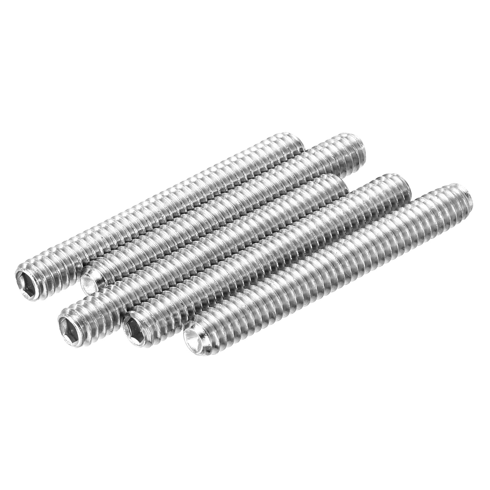 Uxcell 5Pack Hex Socket Grub Screw, 1/4-20x2" 304 Stainless Steel Head ...