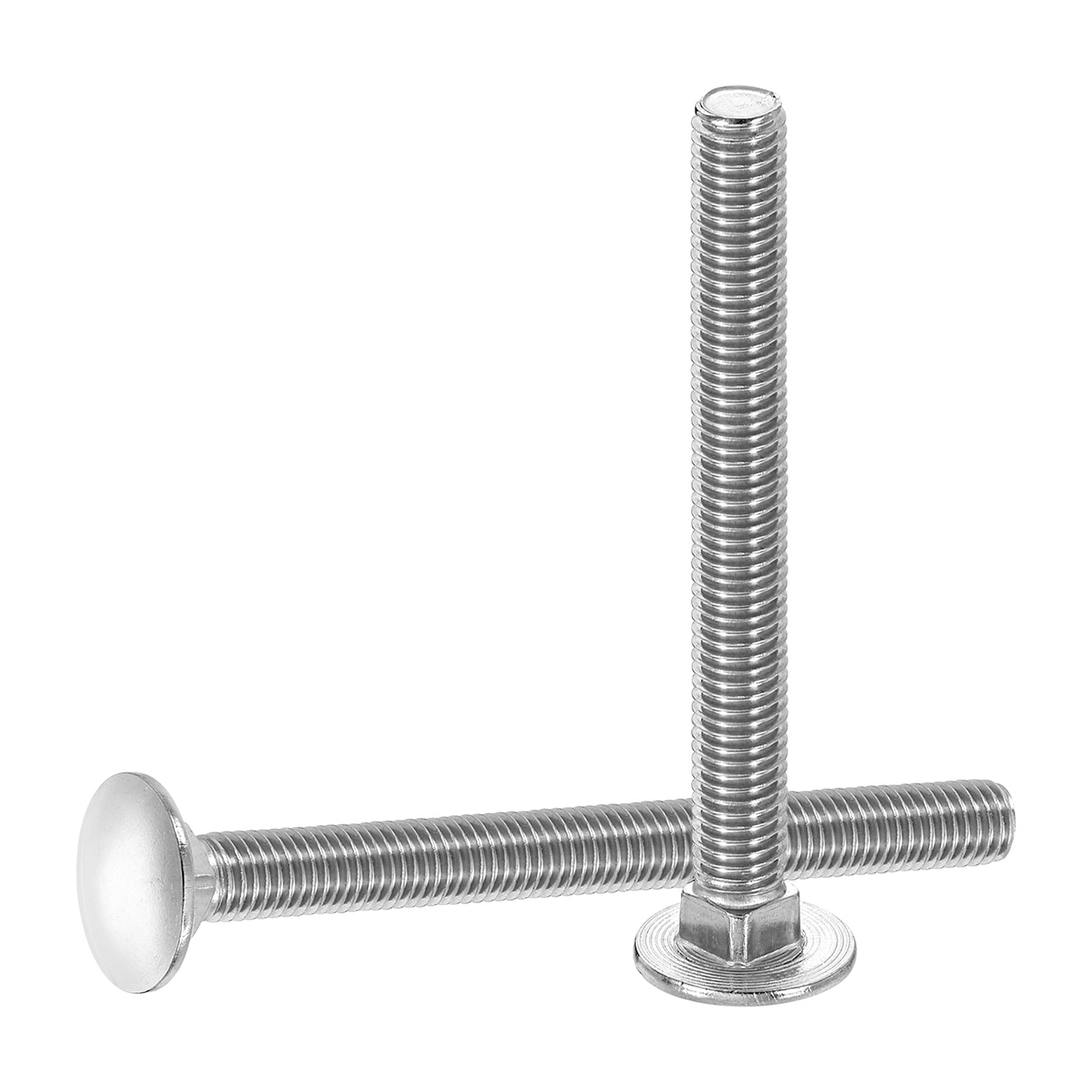 Uxcell 5Pack M10 x 100mm Stainless Steel Carriage Bolts Round Head ...