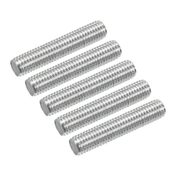Uxcell 5Pack M10 x 50mm Fully Threaded Rod Right Hand Threads,1.5 ...