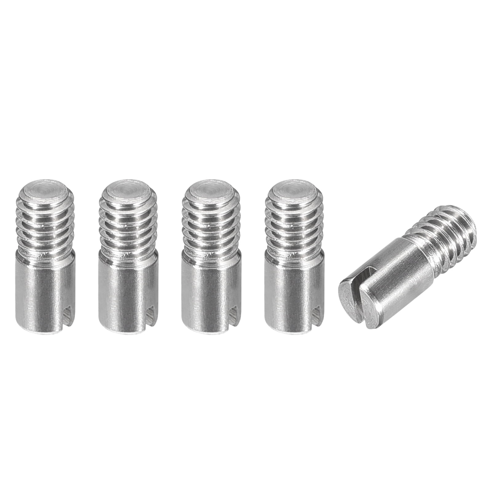 Uxcell 5Pack M4 x 10mm Slotted Cylindrical Pin 304 Stainless Steel ...
