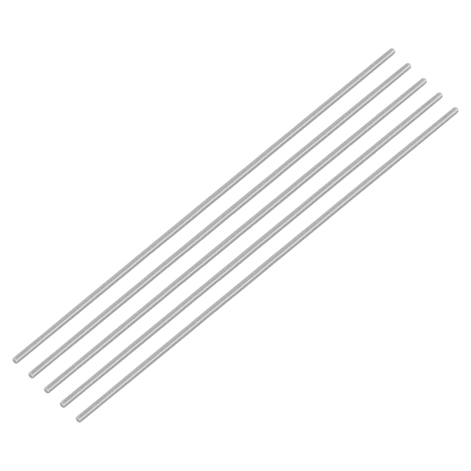 Uxcell 5Pack M4 x 350mm 0.7mm Pitch 304 Stainless Steel Fully Threaded ...