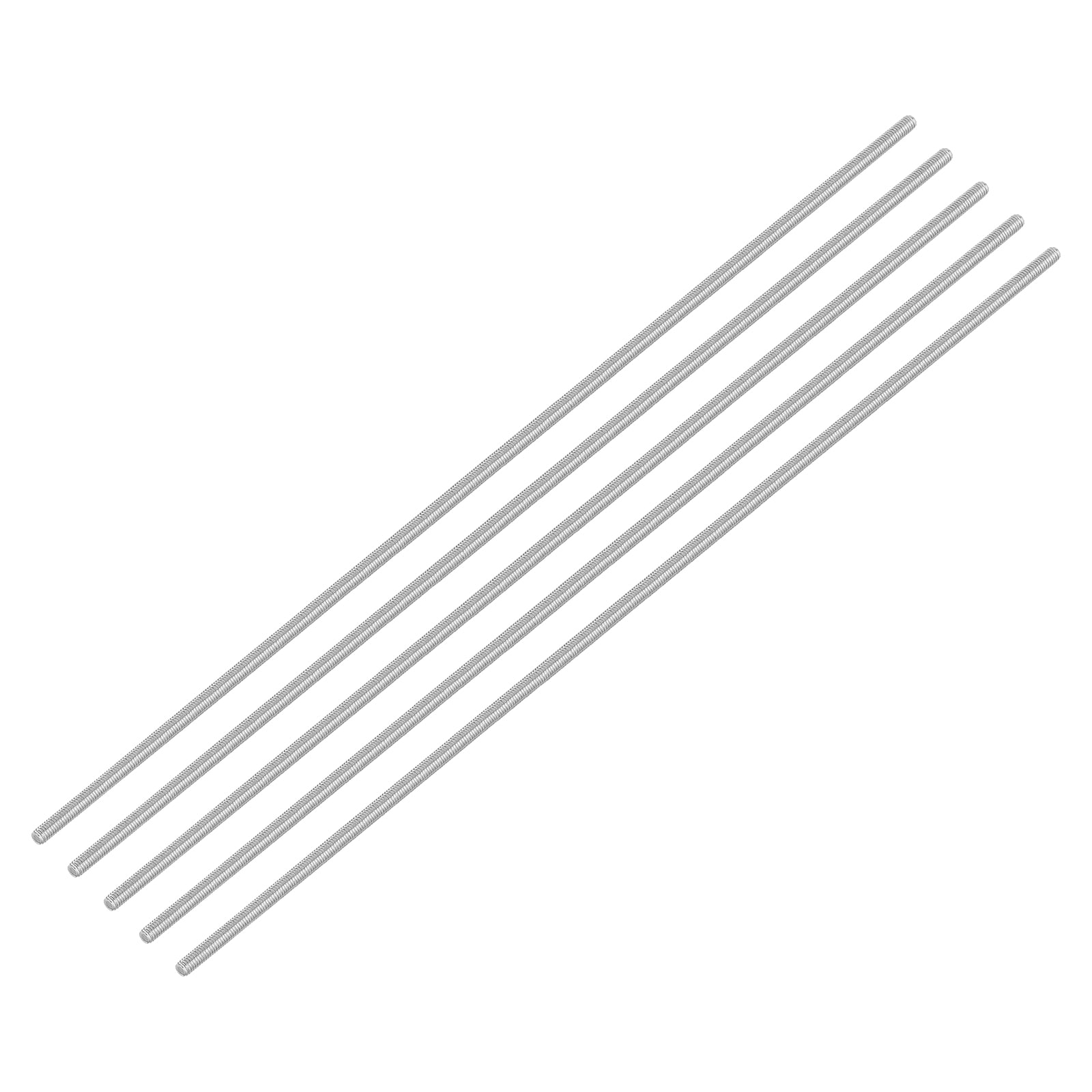 Uxcell 5Pack M4 x 400mm 0.7mm Pitch 304 Stainless Steel Fully Threaded ...