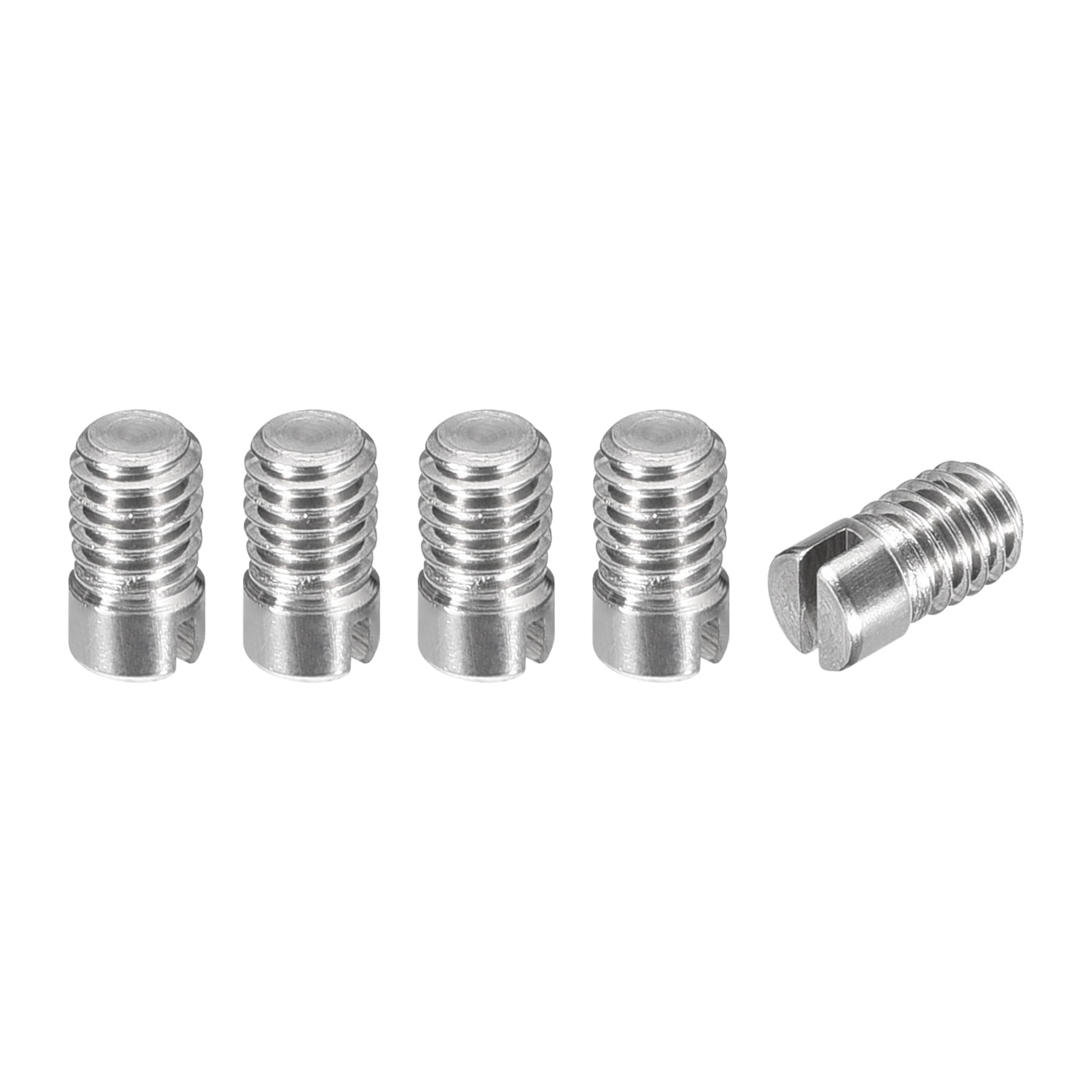 Uxcell 5Pack M4 x 6mm Slotted Cylindrical Pin 304 Stainless Steel Dowel ...