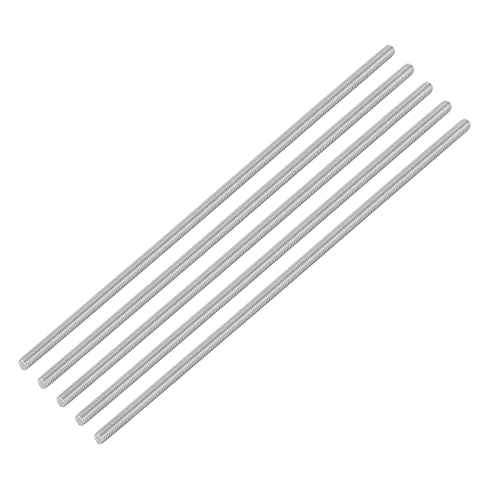 Uxcell 5Pack M6 x 250mm 1mm Pitch 304 Stainless Steel Fully Threaded ...