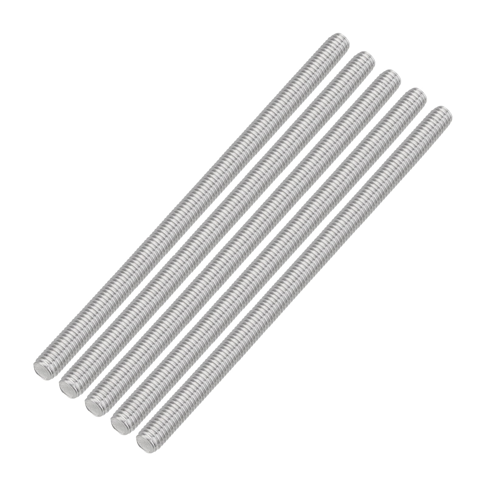 Uxcell 5Pack M8 x 150mm 1.25mm Pitch 304 Stainless Steel Fully Threaded ...