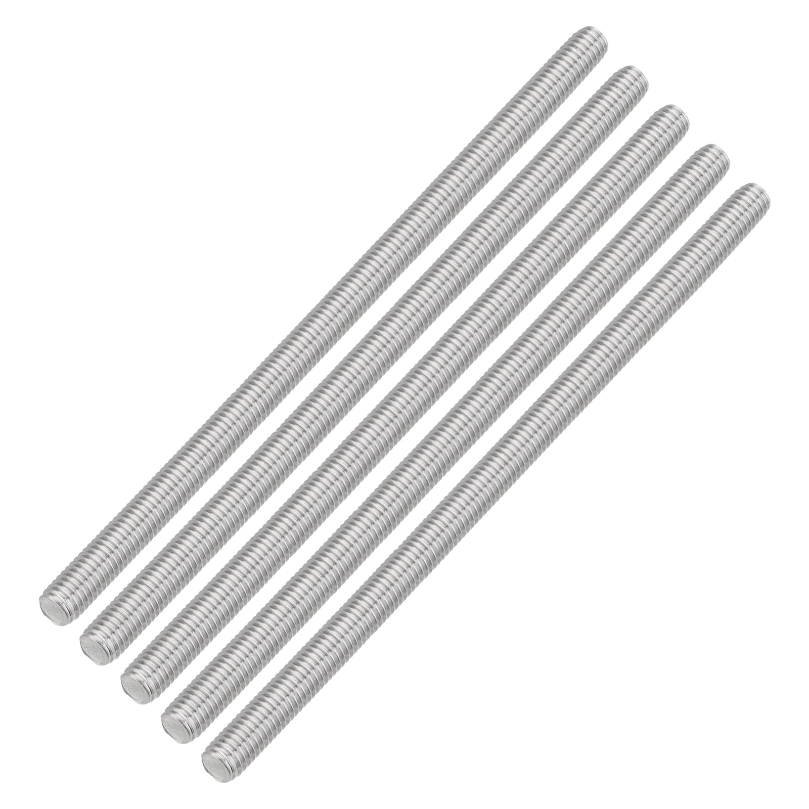 Uxcell 5Pack M8 x 160mm 1.25mm Pitch 304 Stainless Steel Fully Threaded ...