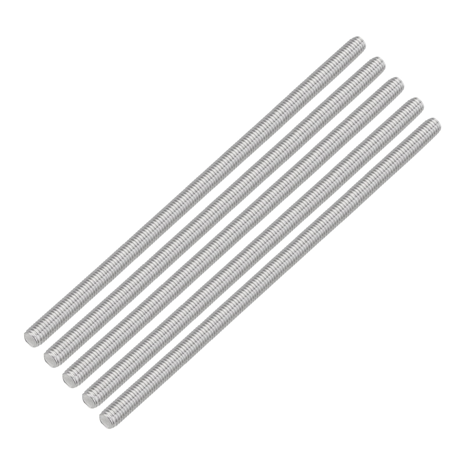 Uxcell 5Pack M8 x 190mm 1.25mm Pitch 304 Stainless Steel Fully Threaded ...