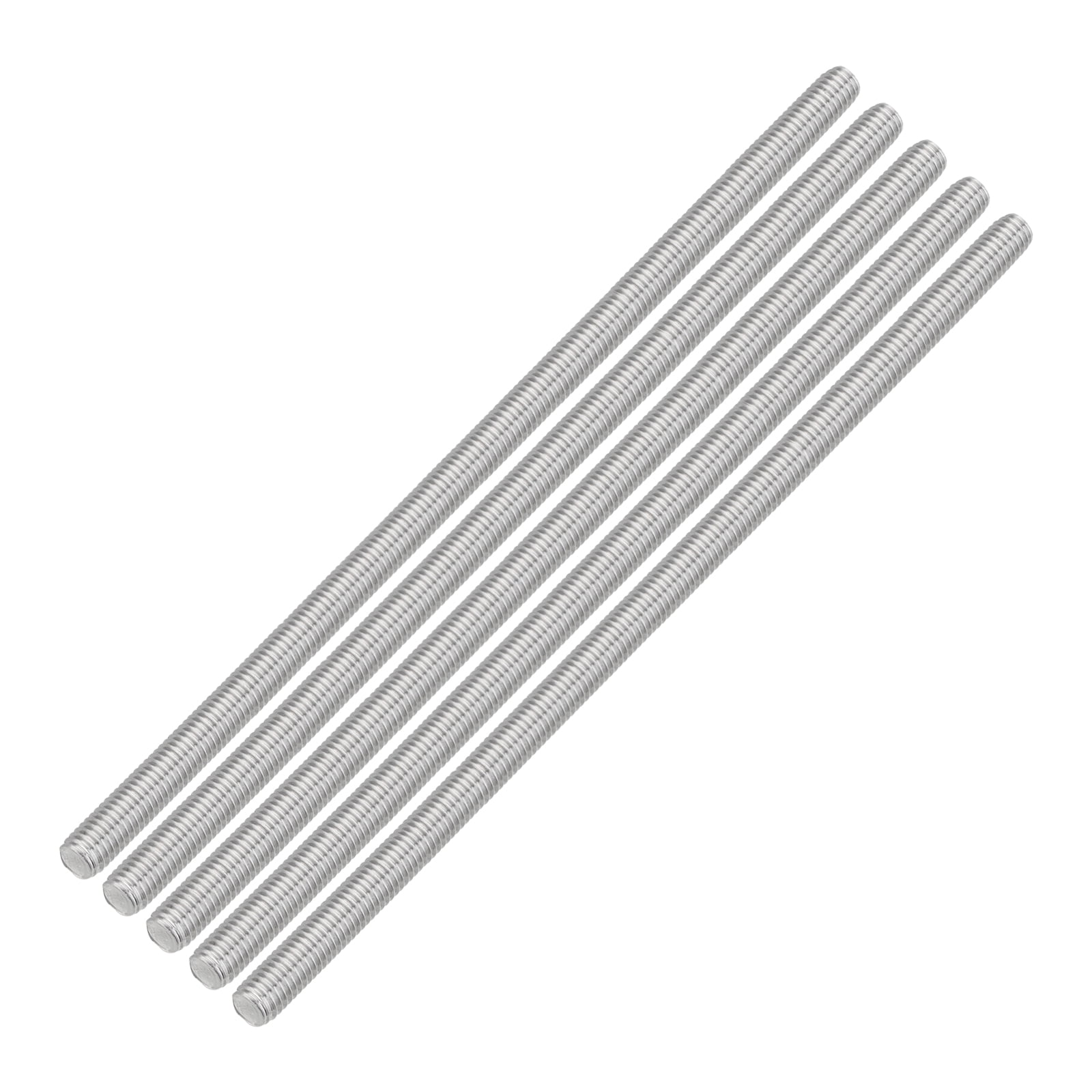 Uxcell 5Pack M8 x 200mm 1.25mm Pitch 304 Stainless Steel Fully Threaded ...