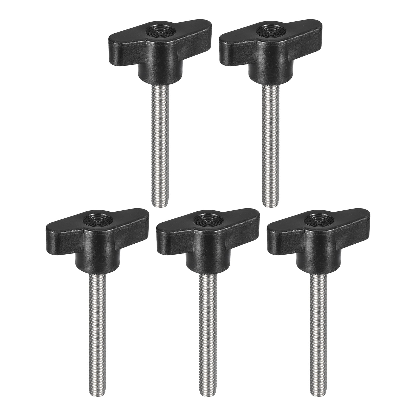 Uxcell 5Pack Metric 304 Stainless Steel Clamping Screw Knob T Shaped Thumb Screws M6 x 50mm ...