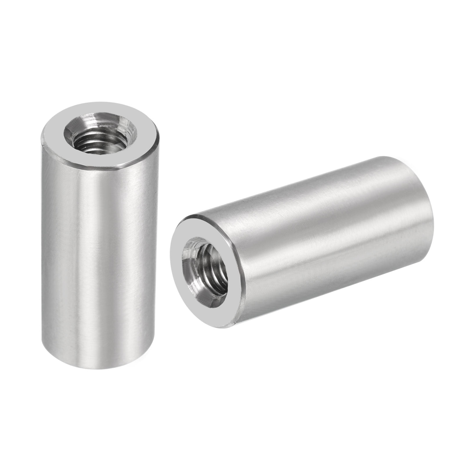 Uxcell 5Pack Round Connector Nuts, M6x25x12mm Coupling Nut Sleeve Rod ...