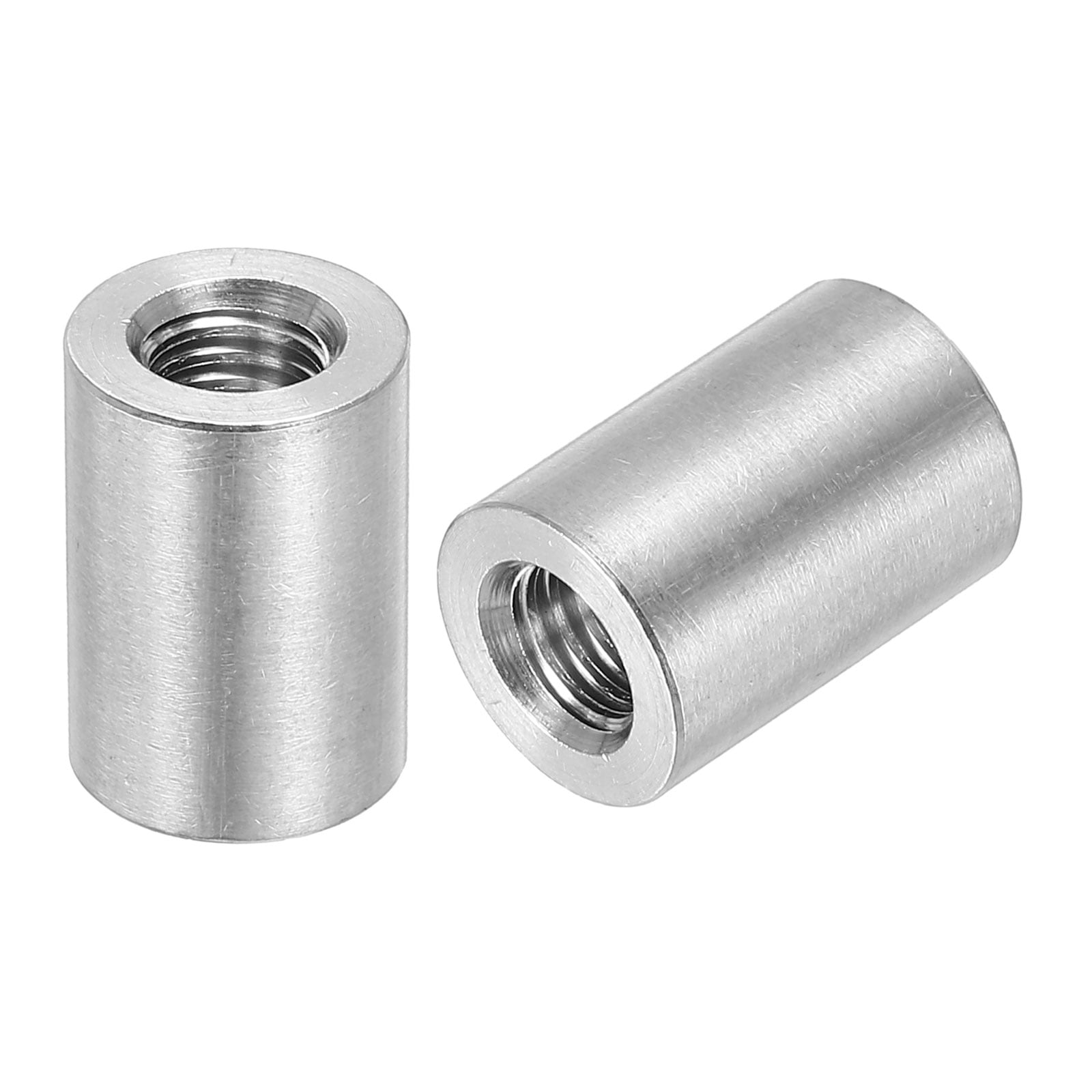 Uxcell 5Pack Round Connector Nuts, M8x20x14mm Coupling Nut Sleeve Rod ...