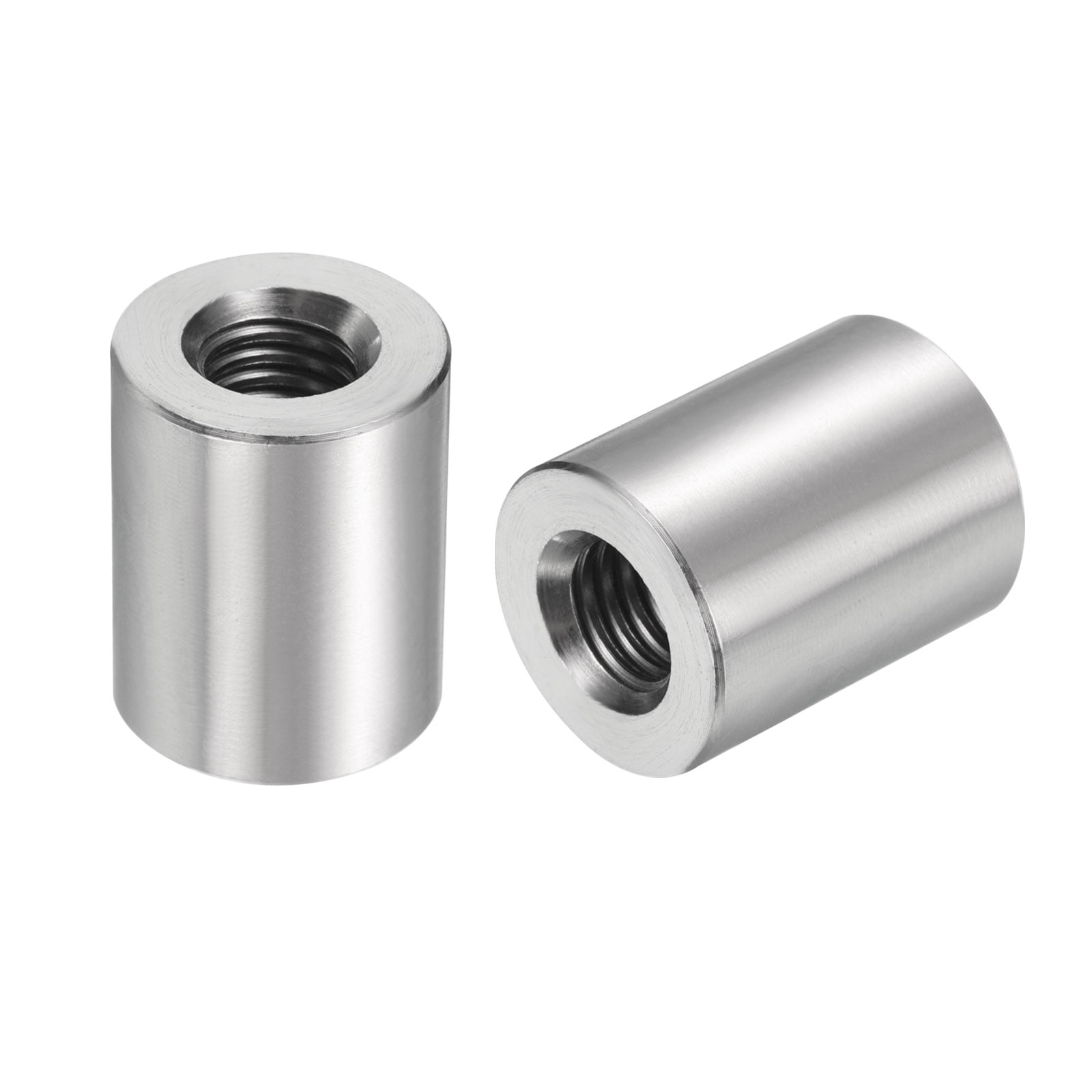 Uxcell 5Pack Round Connector Nuts, M8x20x16mm Coupling Nut Sleeve Rod ...