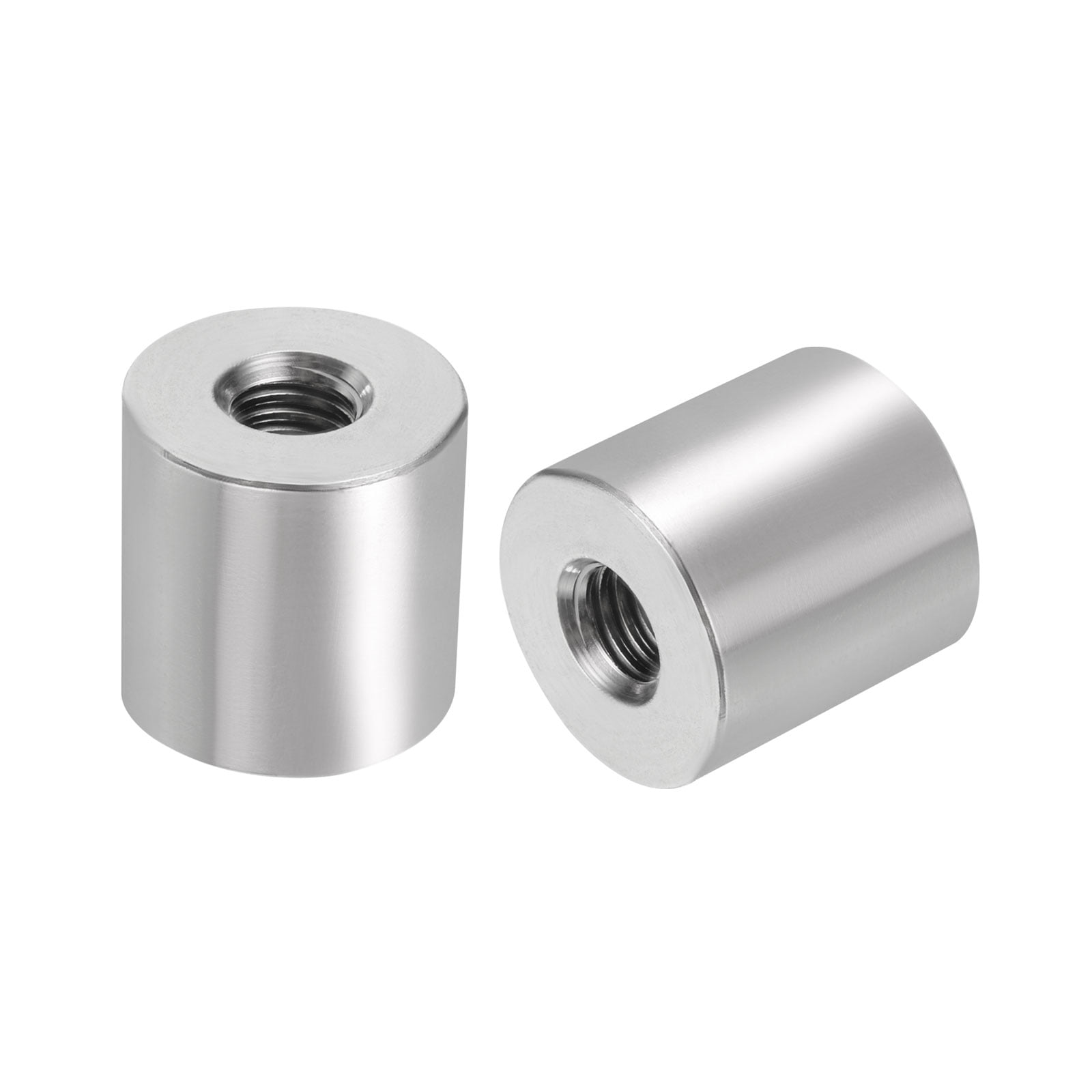 Uxcell 5Pack Round Connector Nuts, M8x20x20mm Coupling Nut Sleeve Rod ...