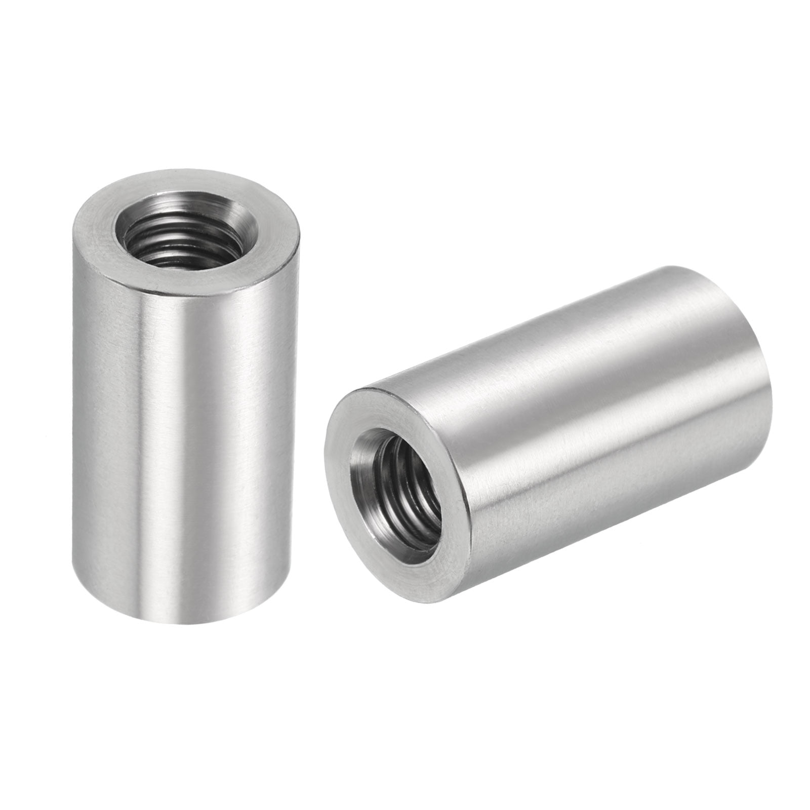 Uxcell 5Pack Round Connector Nuts, M8x25x14mm Coupling Nut Sleeve Rod ...