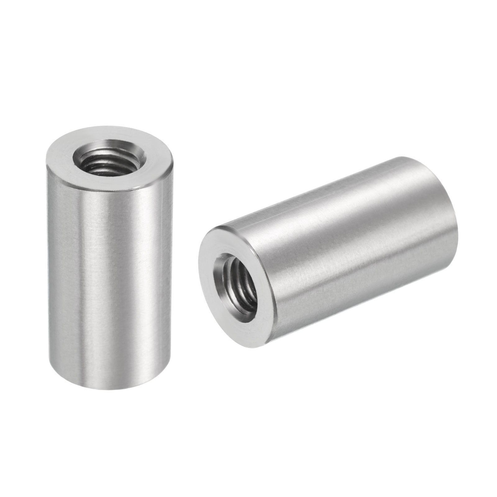 Uxcell 5Pack Round Connector Nuts, M8x30x16mm Coupling Nut Sleeve Rod ...