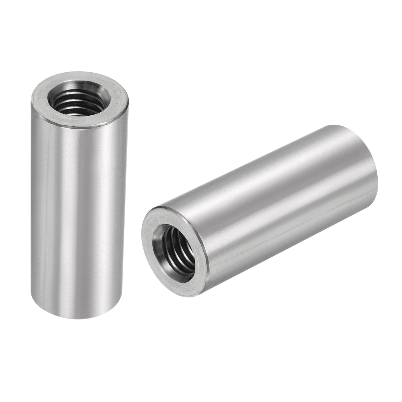 Uxcell 5Pack Round Connector Nuts, M8x35x14mm Coupling Nut Sleeve Rod ...