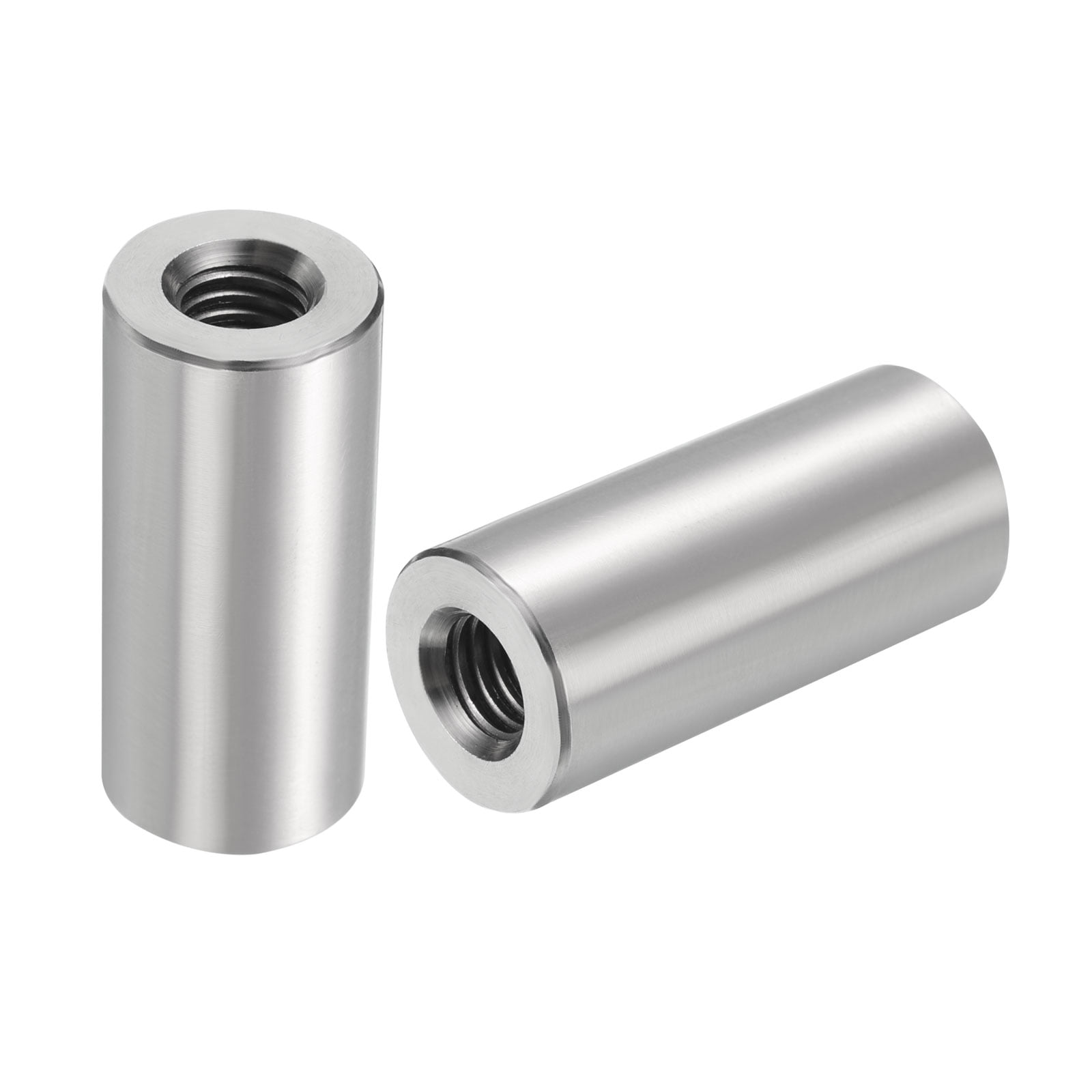 Uxcell 5Pack Round Connector Nuts, M8x35x16mm Coupling Nut Sleeve Rod ...