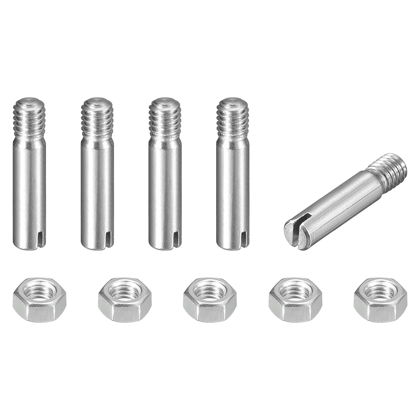 Uxcell 5Pack Slotted Cylindrical Pin, M3 x 12mm 304 Stainless Steel ...