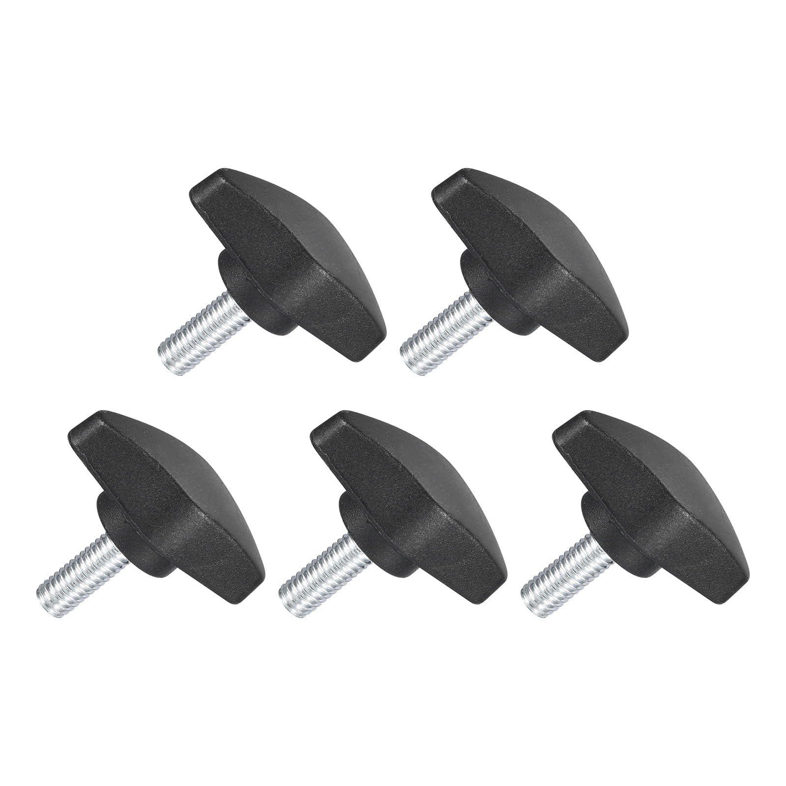 Uxcell 5Pack Tee Wing Knobs Thumb Screws, M6 x 16mm Clamping Screw Knob ...
