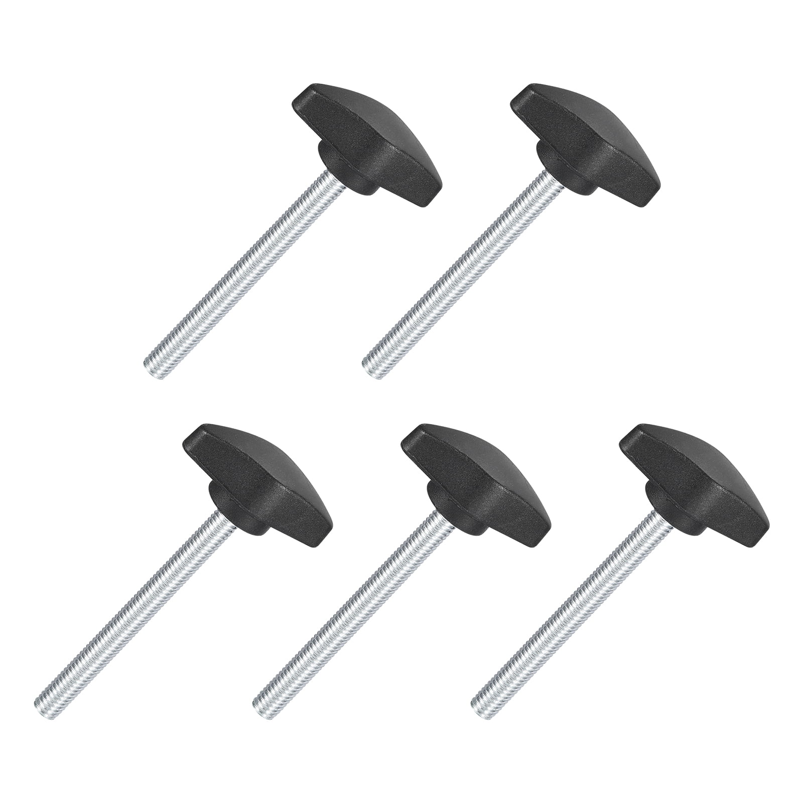 Uxcell 5Pack Tee Wing Knobs Thumb Screws, M6 x 60mm Clamping Screw Knob ...