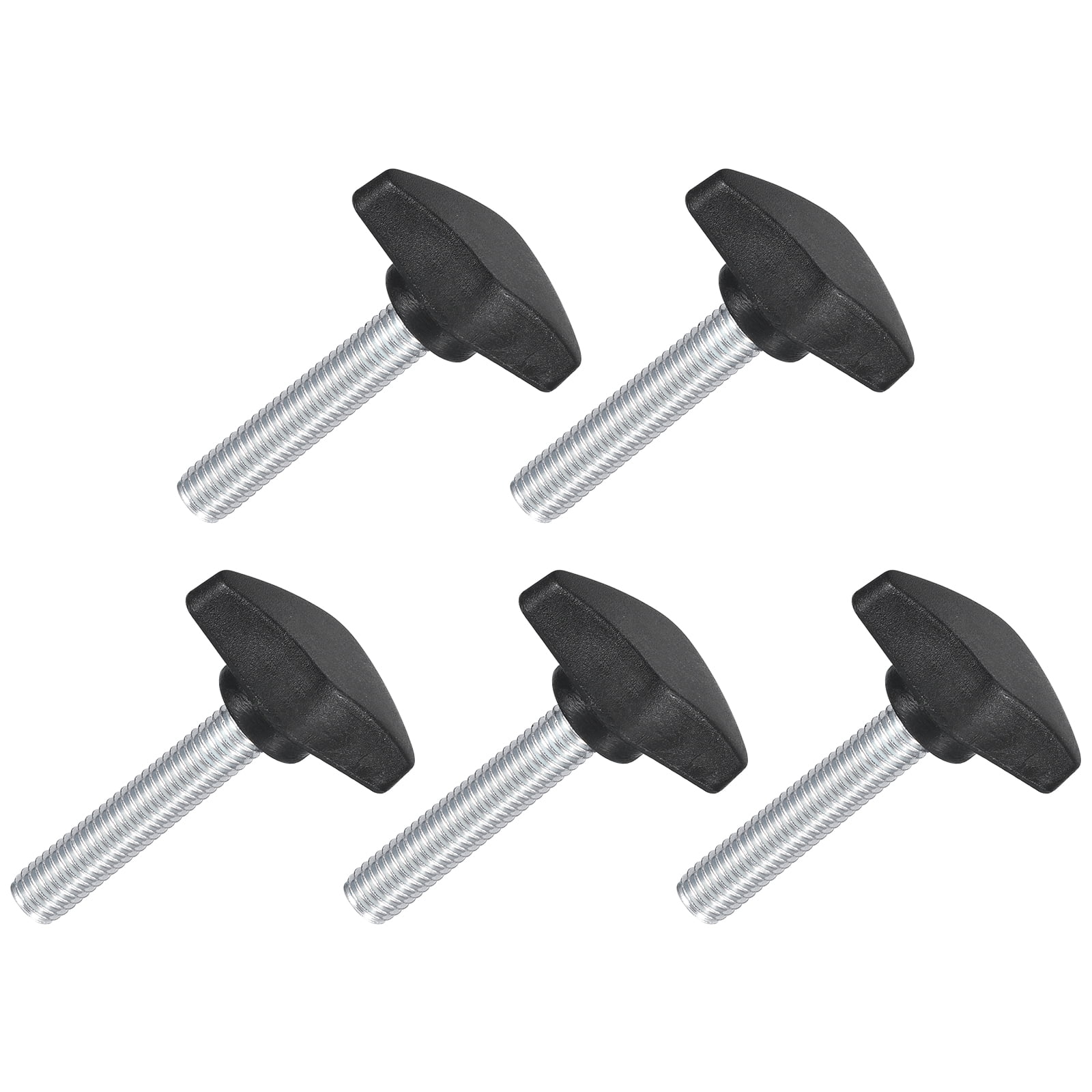 Uxcell 5Pack Tee Wing Knobs Thumb Screws, M8 x 40mm Clamping Screw Knob ...