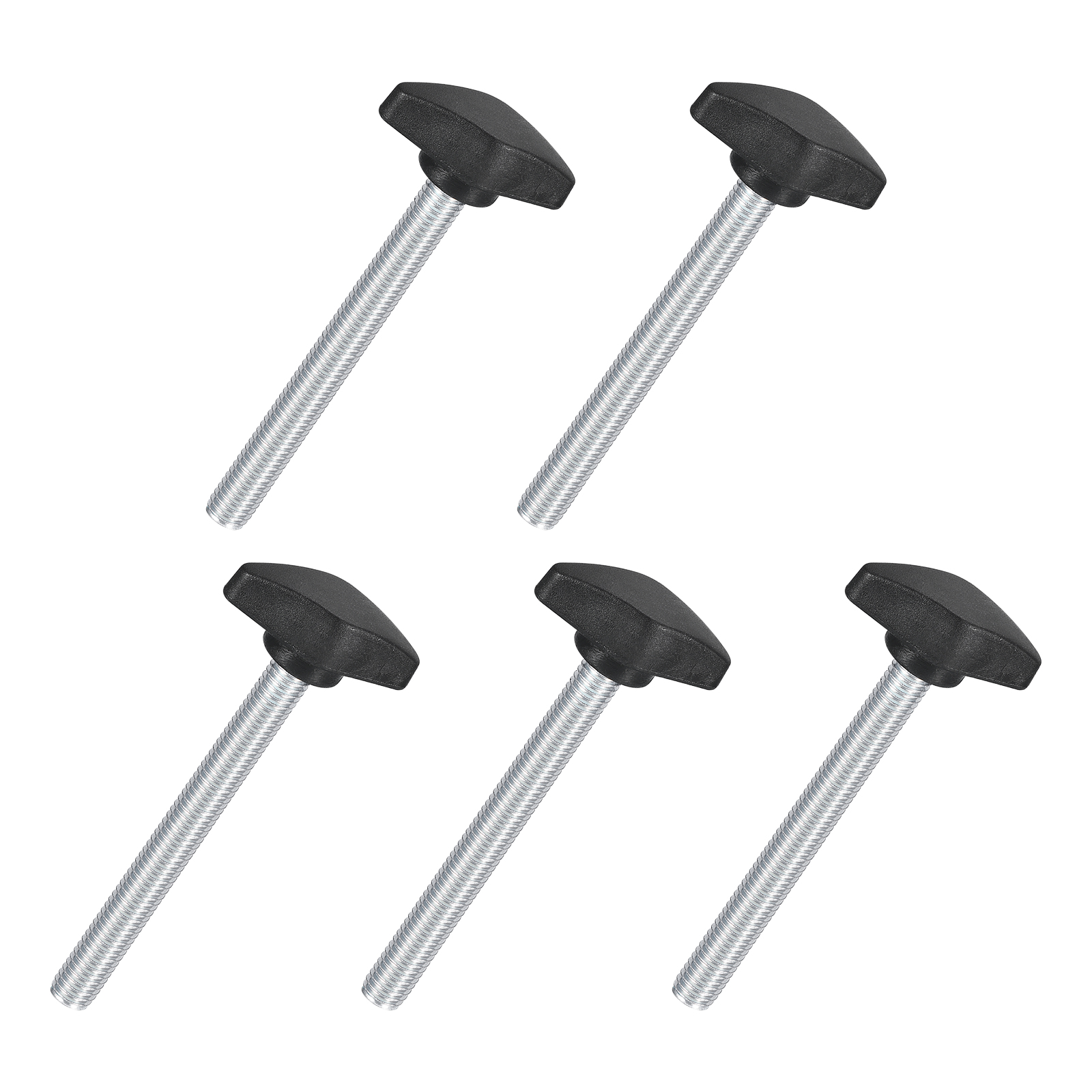 Uxcell 5Pack Tee Wing Knobs Thumb Screws, M8 x 75mm Clamping Screw Knob ...