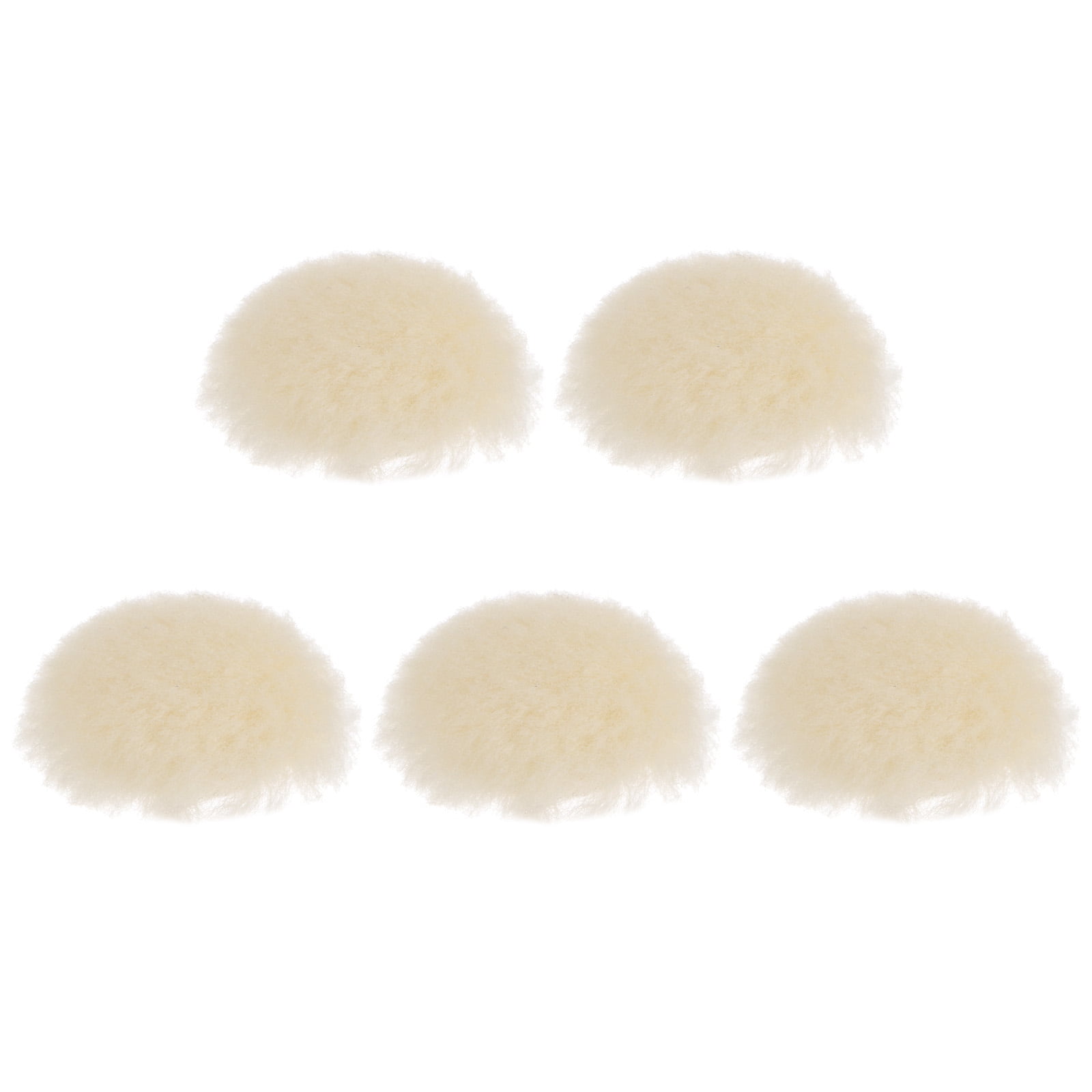 Uxcell 5Pack Wool Buffing Pads 1.2 inch Wool Polishing Pad Soft Buffing ...