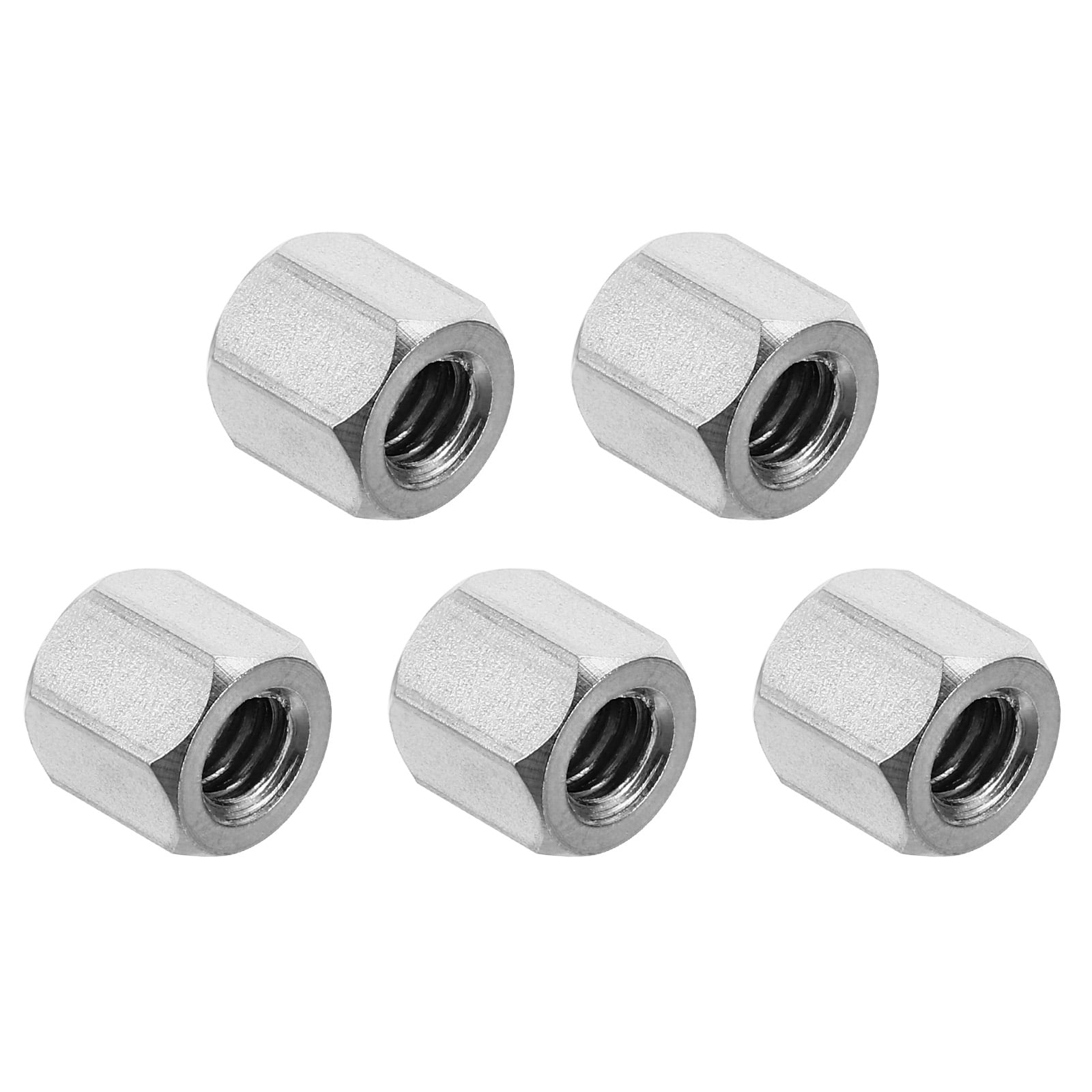 Uxcell 5Pcs 1/4"-20 UNC 0.4" Length 304 Stainless Steel Hex Coupling ...