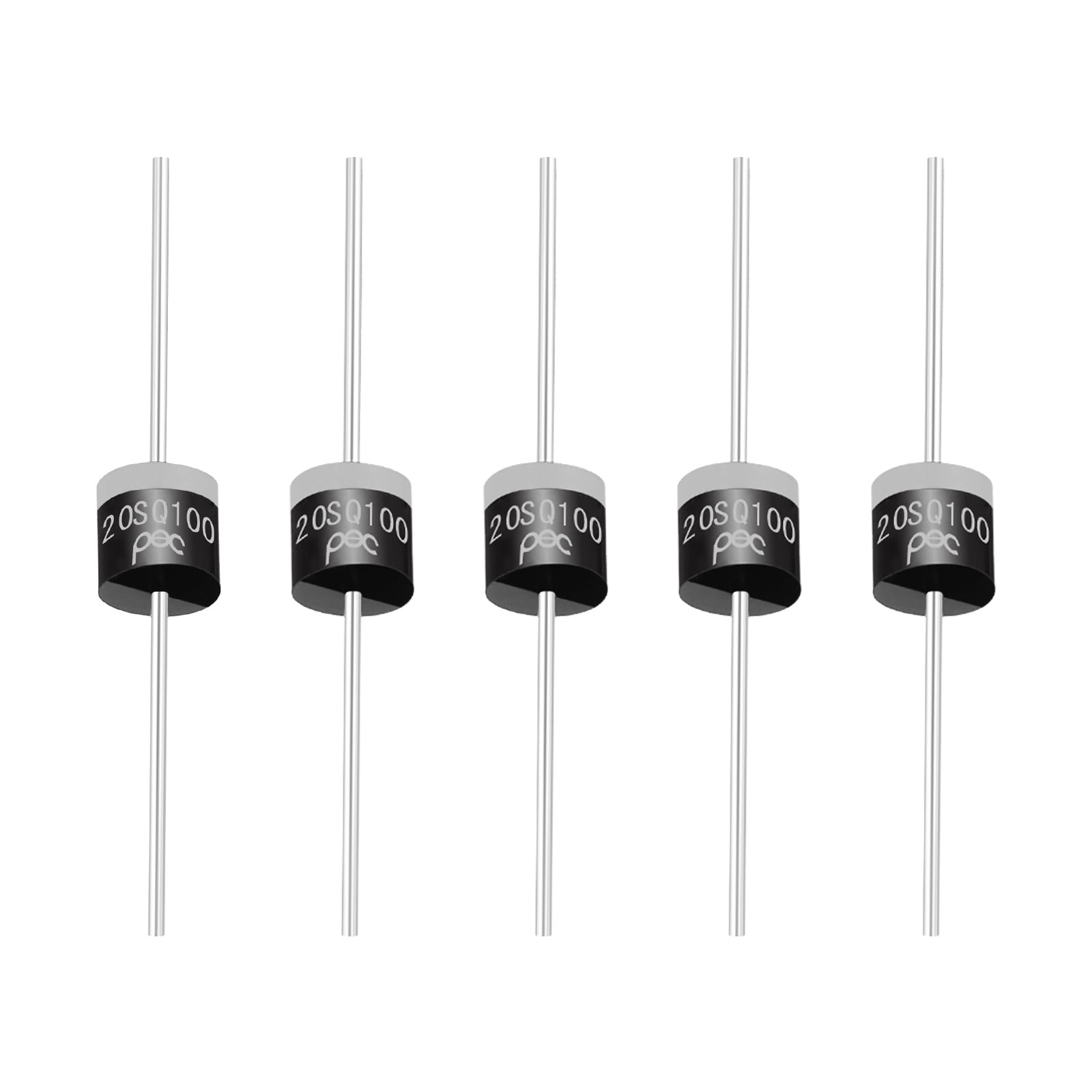 Uxcell 5Pcs 20SQ100 Schottky Rectifiers Diode, 20A 100V R-6 High ...