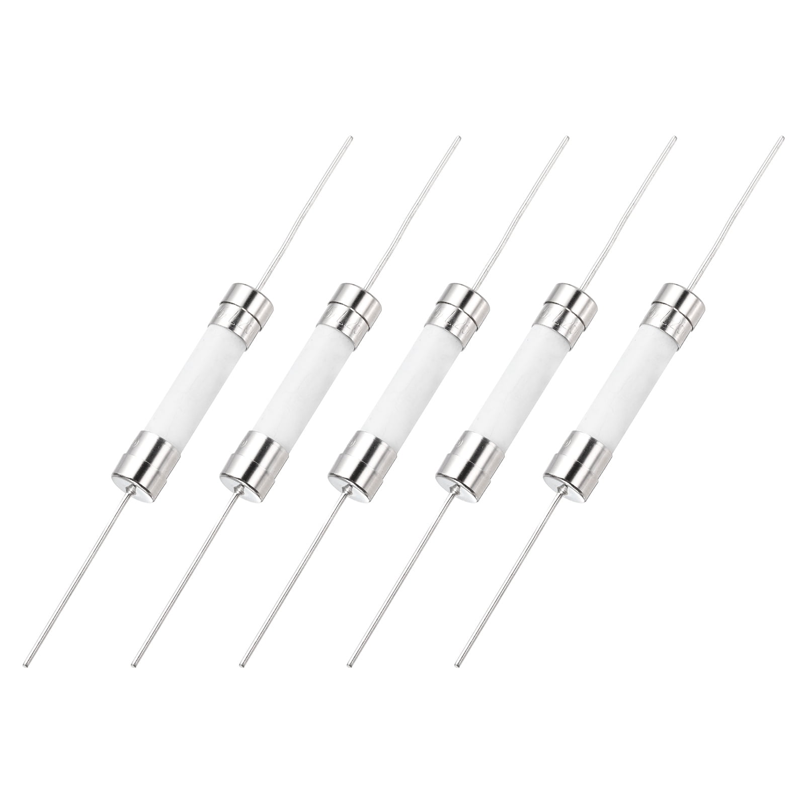 Uxcell 5Pcs 250V 25A Fast Blow Fuse, 6 x 30mm Mini Axial Ceramic Fuses ...