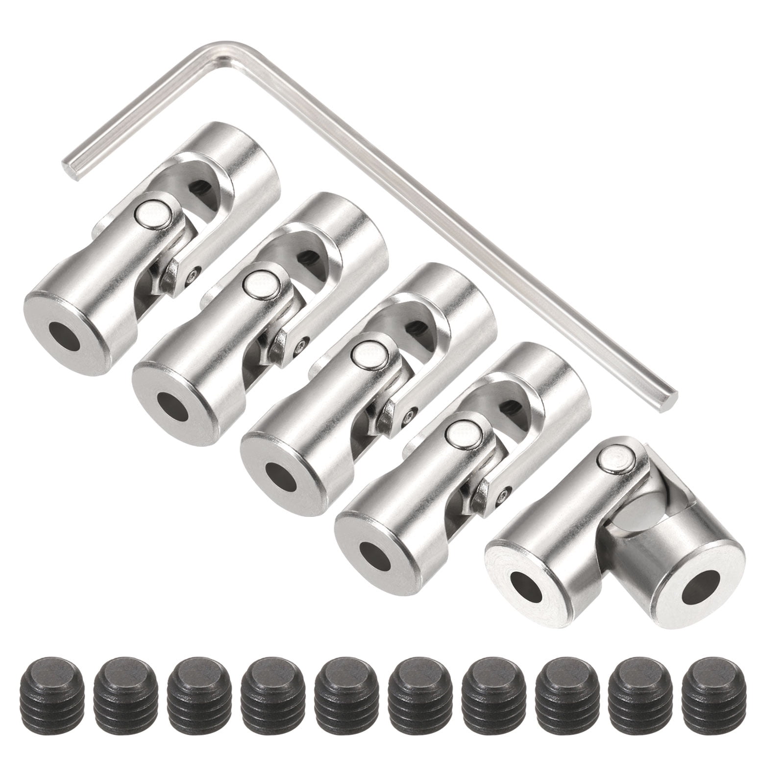 Uxcell 5Pcs 3.17mm to 4mm ID Steering Universal Joint Shaft Coupling ...