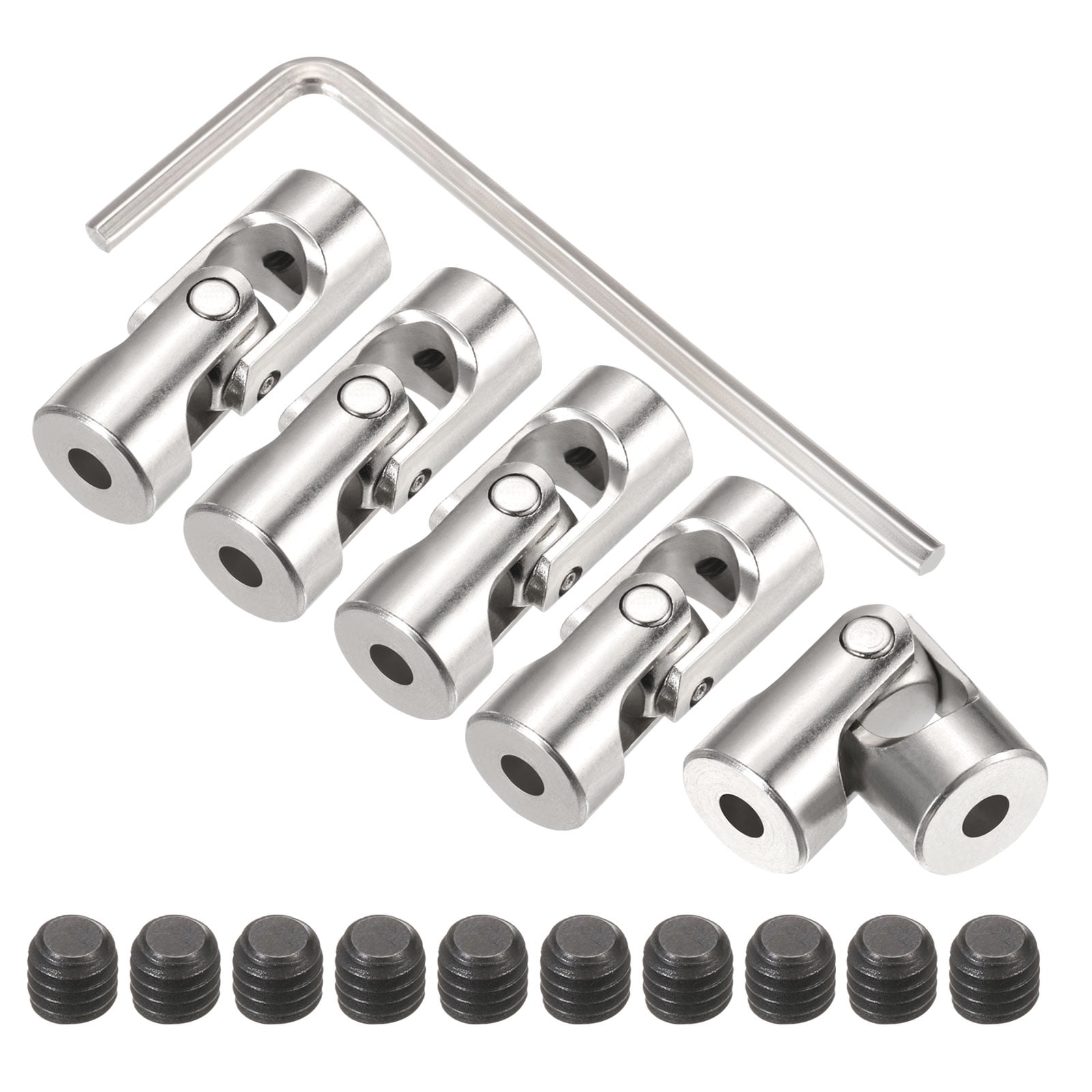 Uxcell 5Pcs 3mm to 3mm ID Steering Universal Joint Shaft Coupling ...
