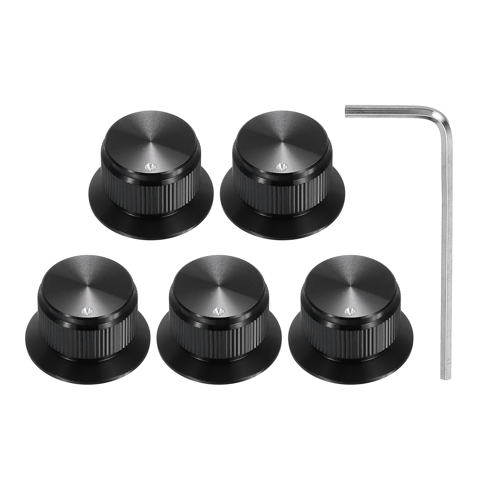Uxcell Aluminium Potentiometer Knobs Volume Tone Control Top Hat Knob ...