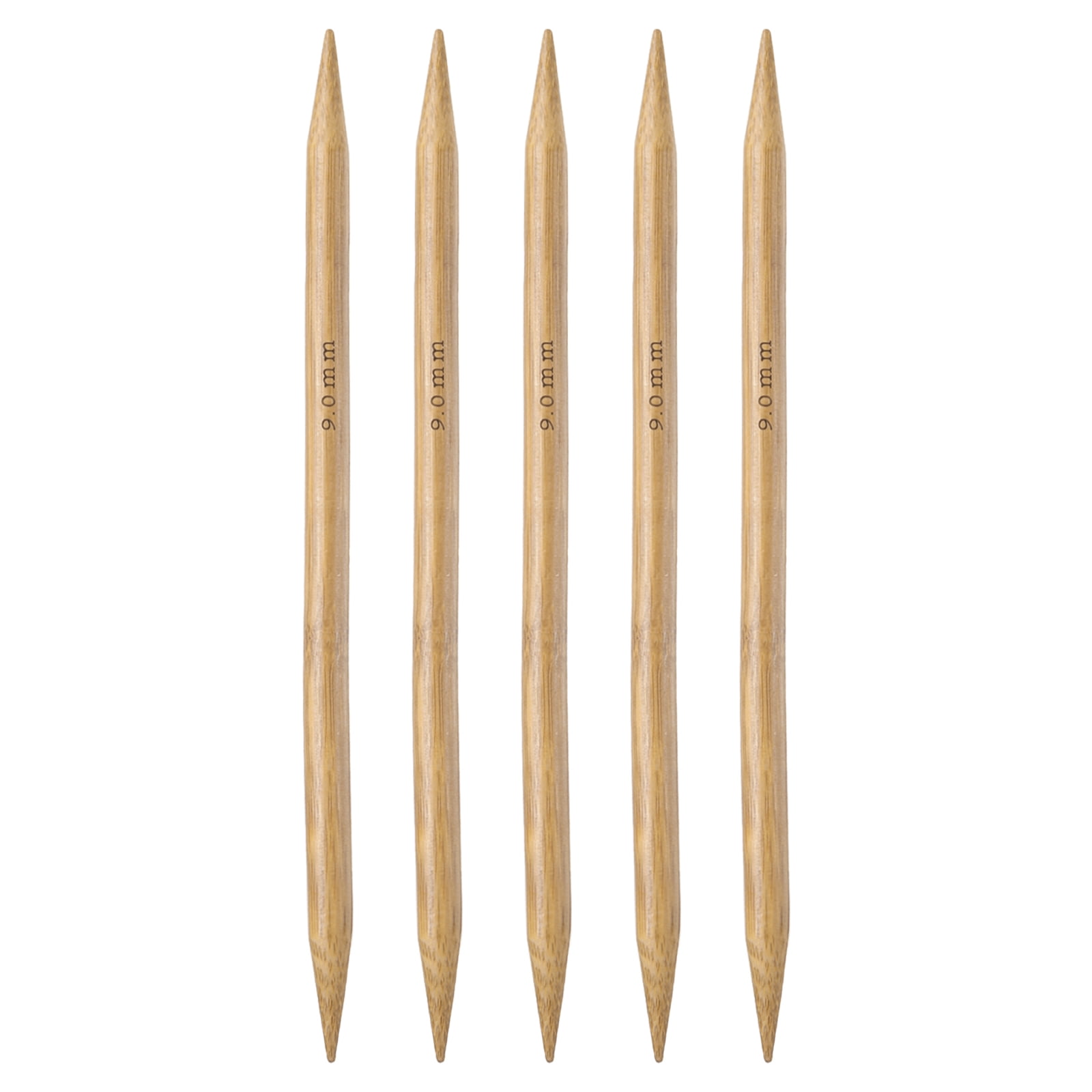 Uxcell 5Pcs Bamboo Knitting Needles Double Pointed Size US 13(9mm ...