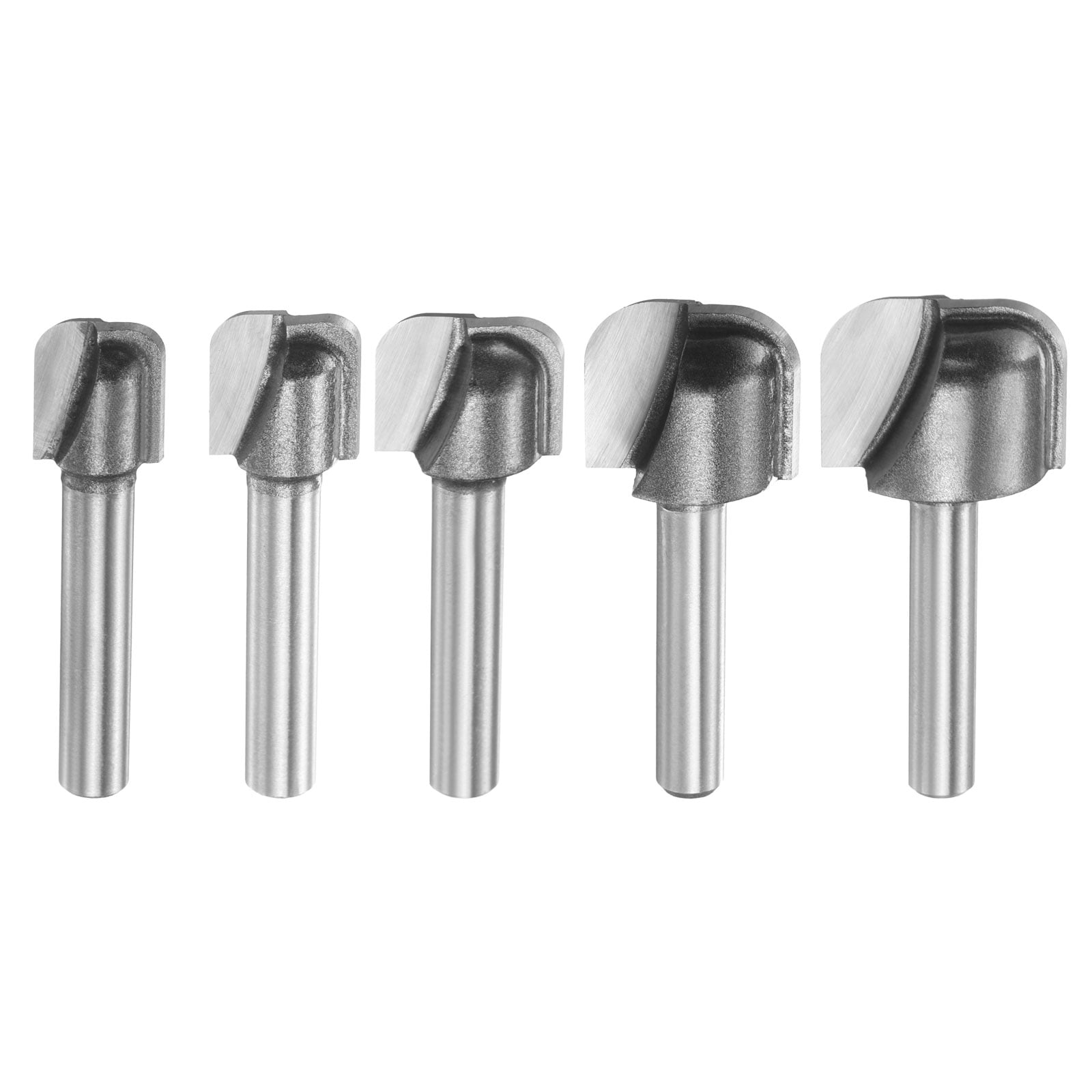 Uxcell 5Pcs Bowl and Tray Bit Set Cutting Diameter 1/4" Shank Radius ...