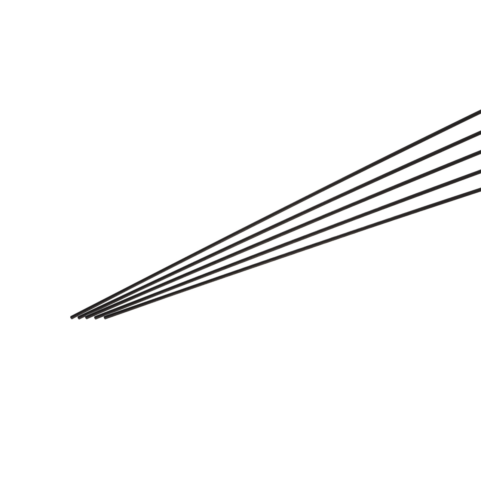 Uxcell 5Pcs Carbon Fiber Rod 1.5mm x 200mm for RC Plane Kite Wing Tube ...