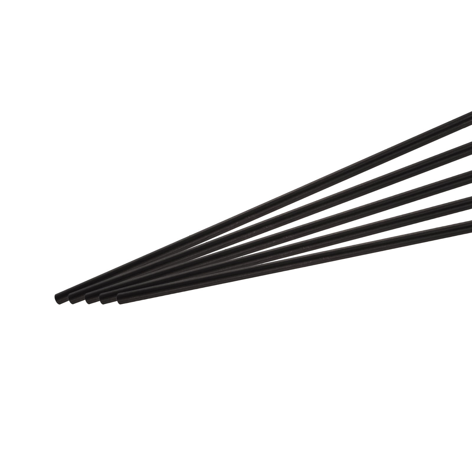Uxcell 5Pcs Carbon Fiber Rod 5mm x 300mm for RC Plane Kite Wing Tube ...